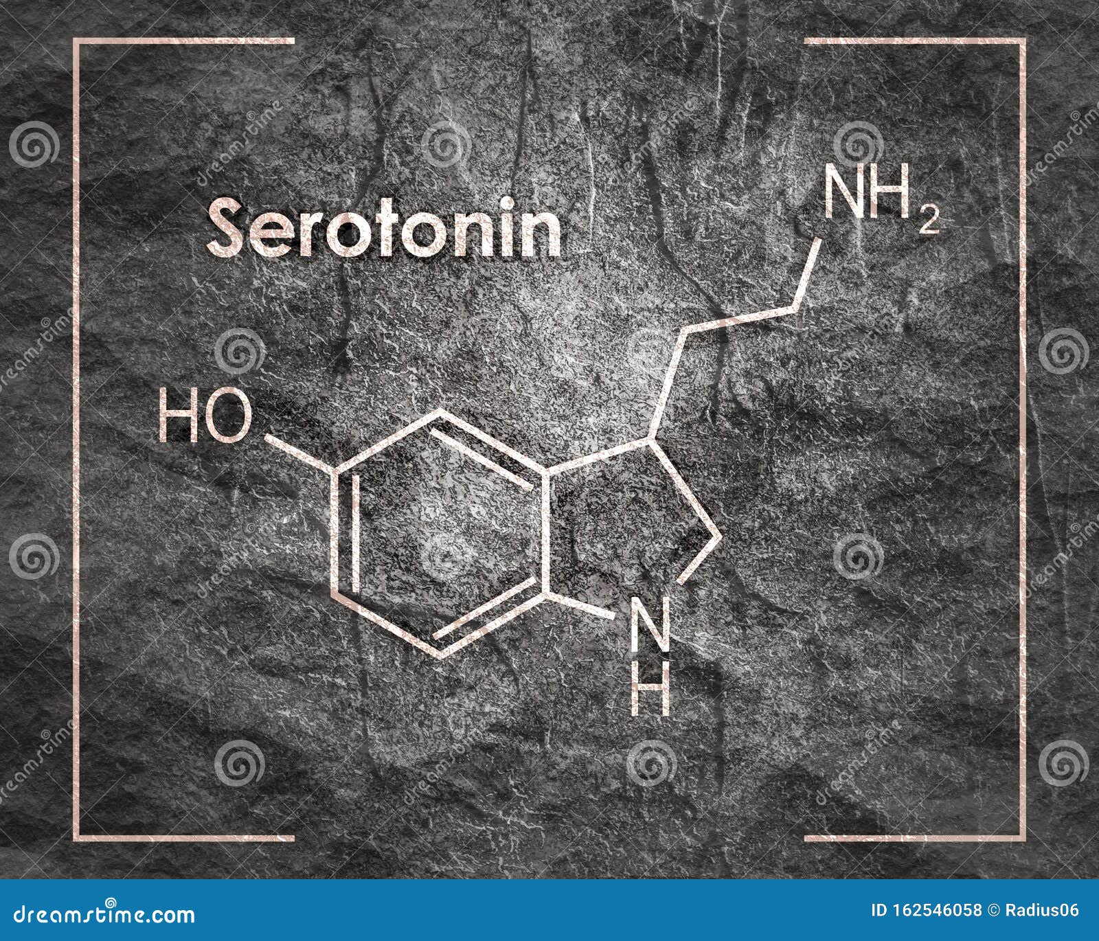 Formula hormone serotonin. stock illustration. Illustration of organic ...