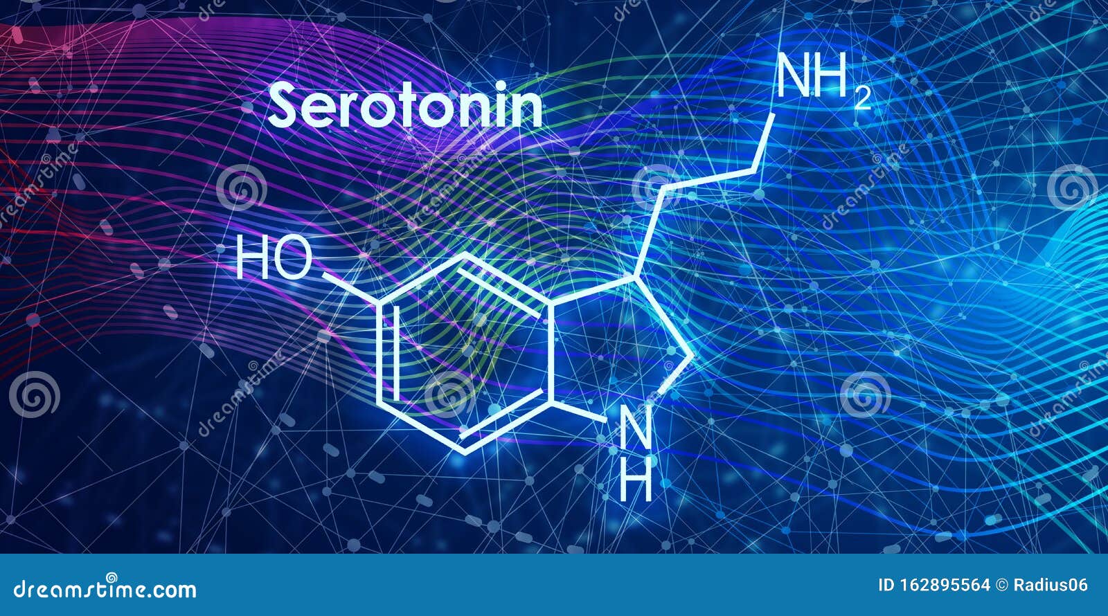 Formula hormone serotonin. stock illustration. Illustration of emotion ...