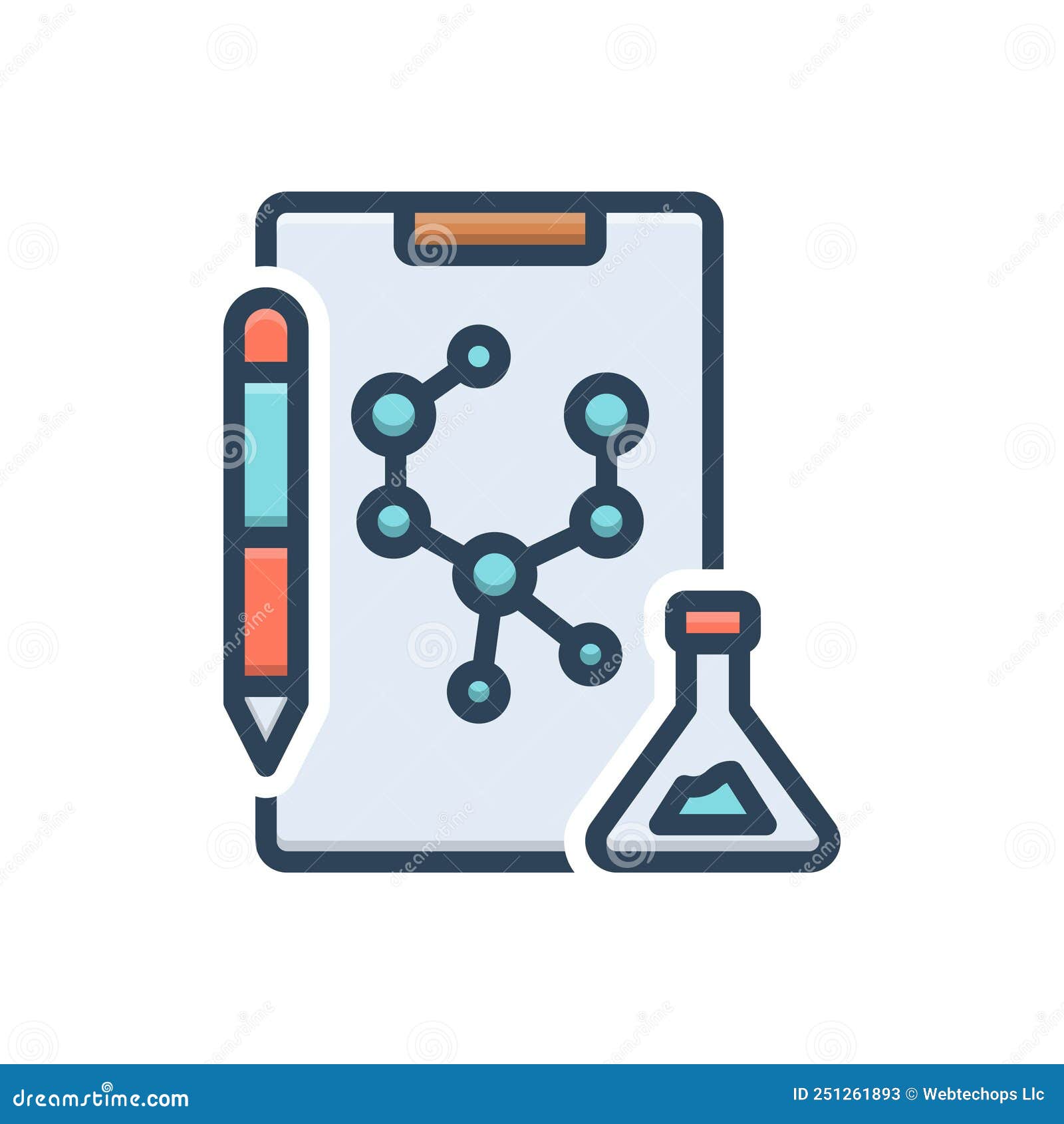 Color Illustration Icon for Formula, Science and Atom Stock ...