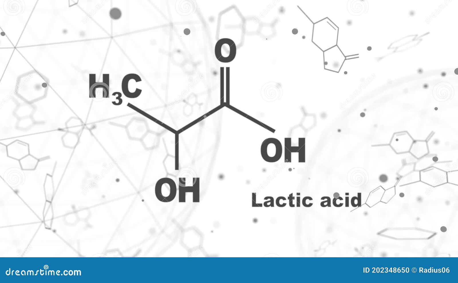 Formula of Lactic acid stock footage. Video of acid - 202348650