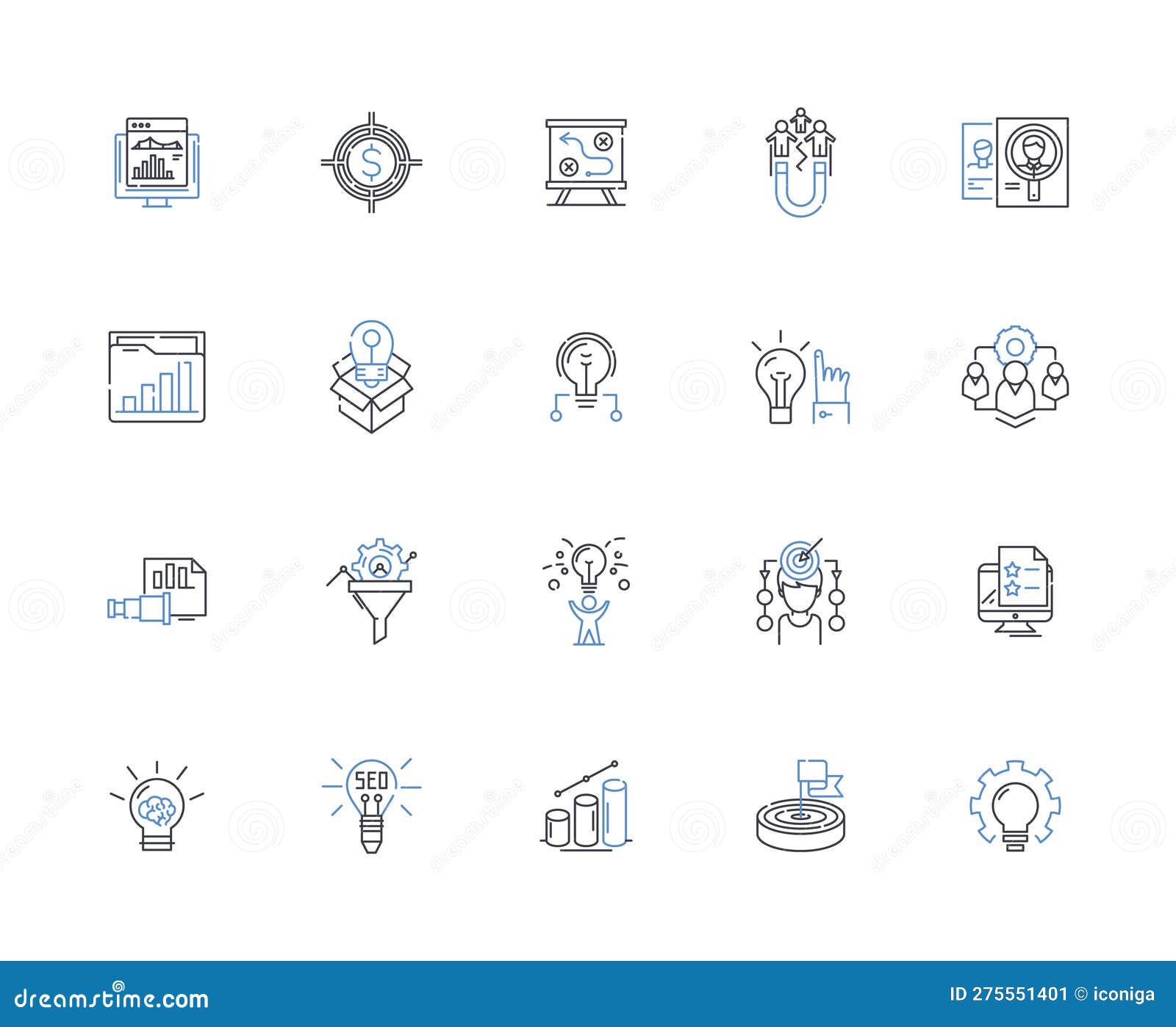 Formula Line Icons Collection Equation Function Math Calculation