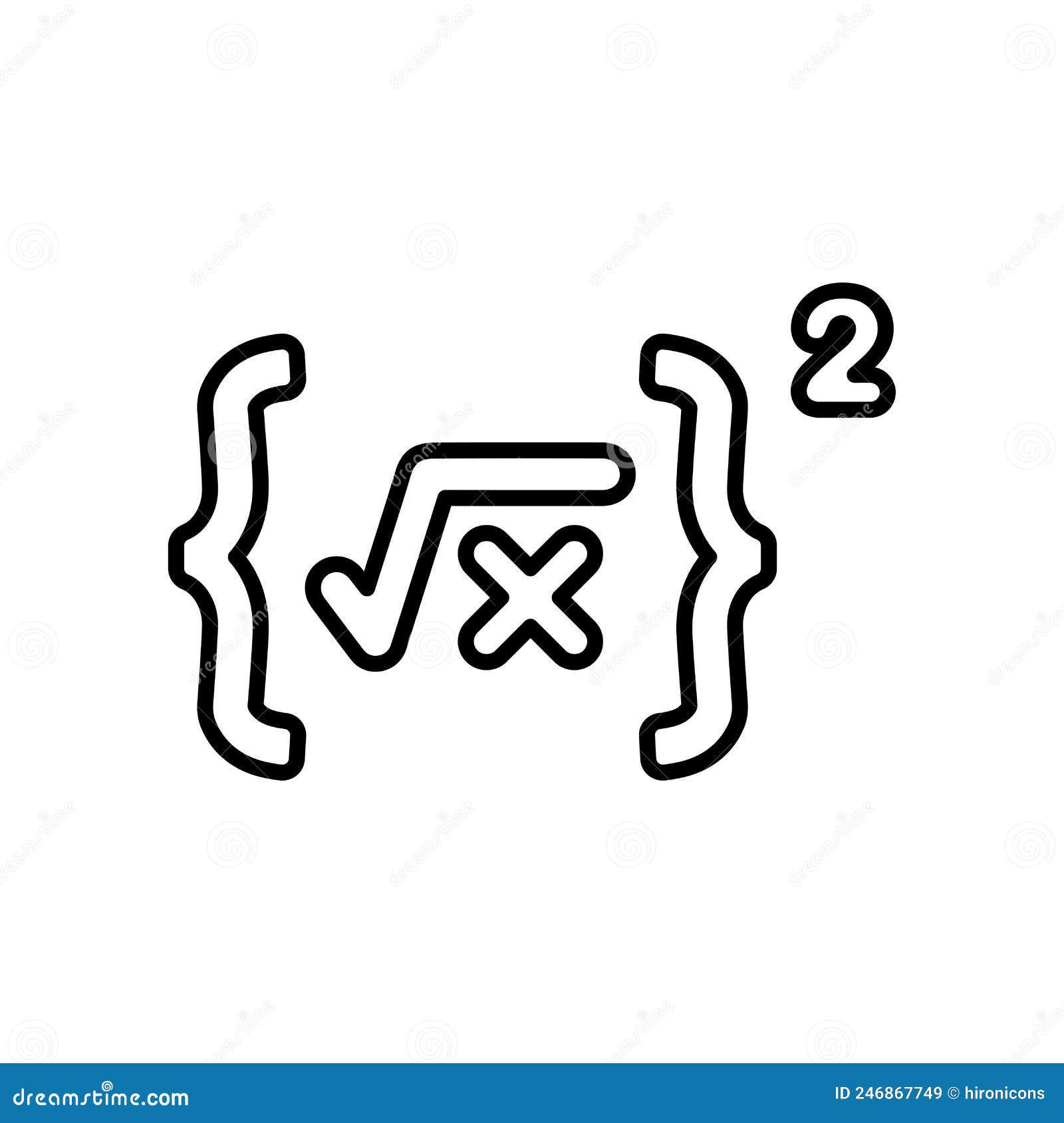 Formula, Math Icon. Outline Vector Art Stock Illustration ...