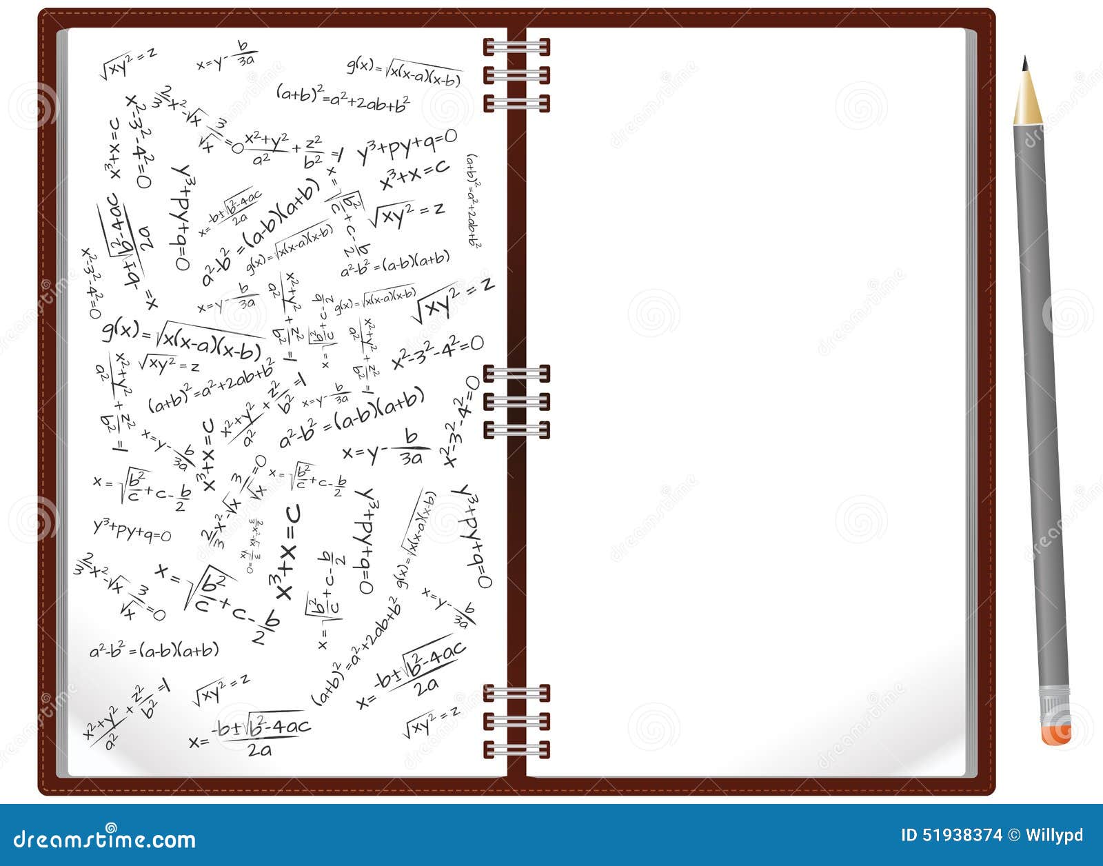 Formula math stock vector. Illustration of note, education - 51938374
