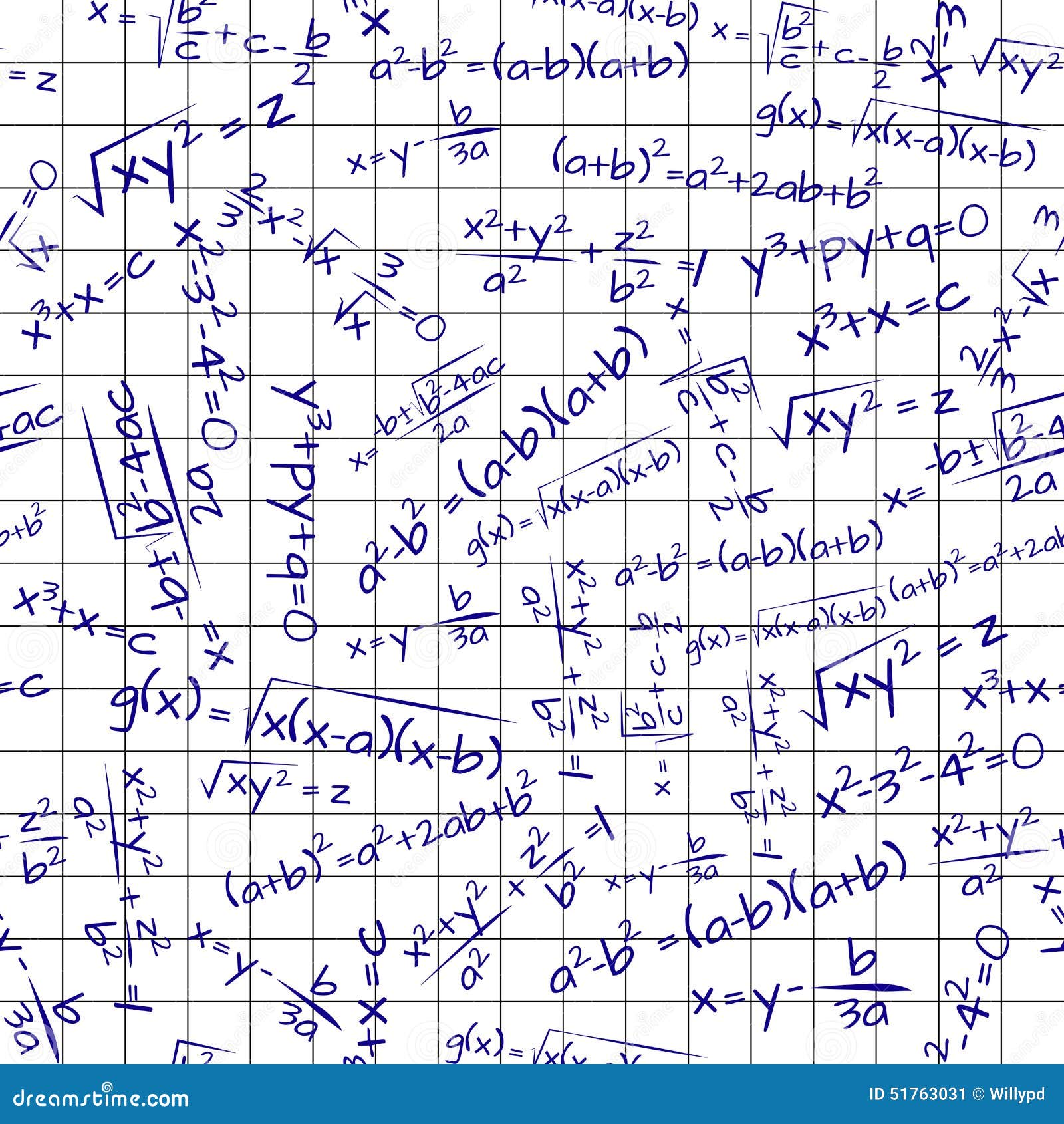 Formula Math Seamless Pattern Stock Illustration - Illustration of ...