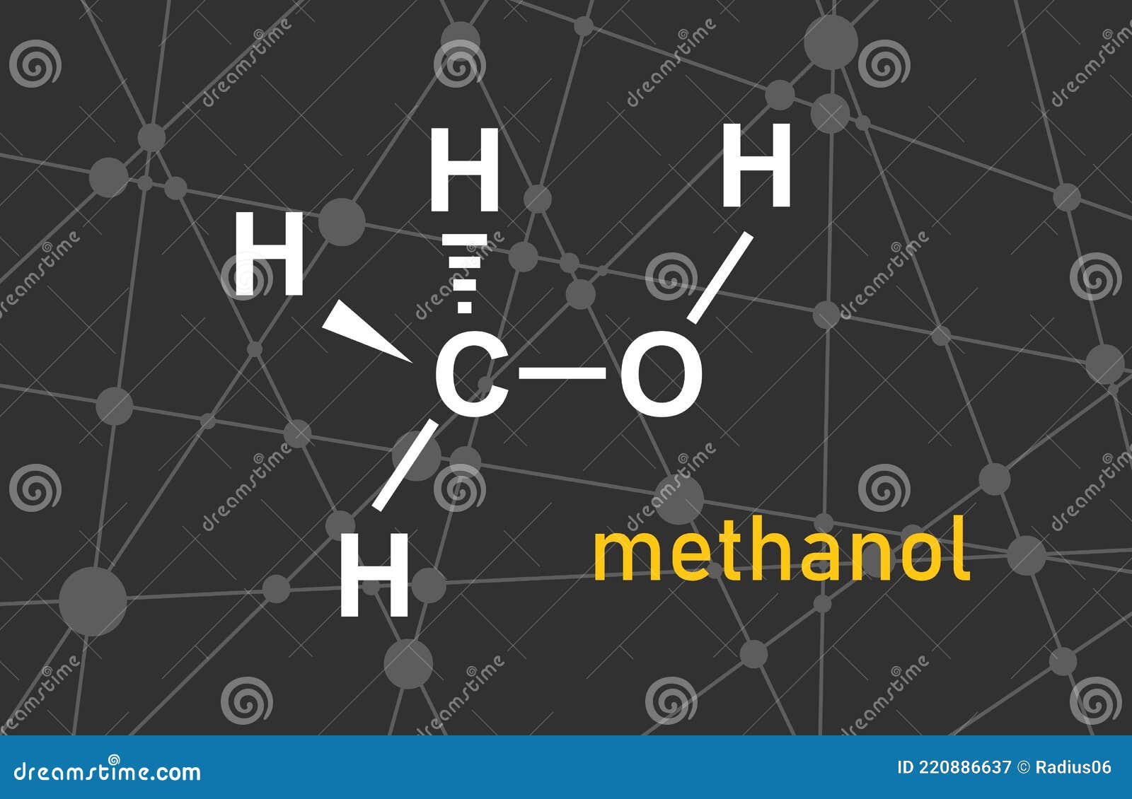 Methanol Molecule Image Vector Illustration | CartoonDealer.com #87536388