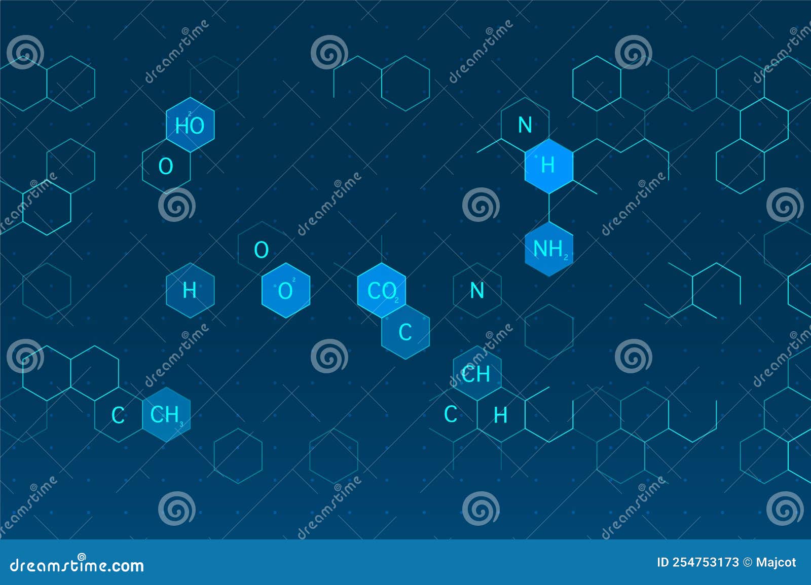 Formula Molecular Structure Stock Vector - Illustration of acid ...