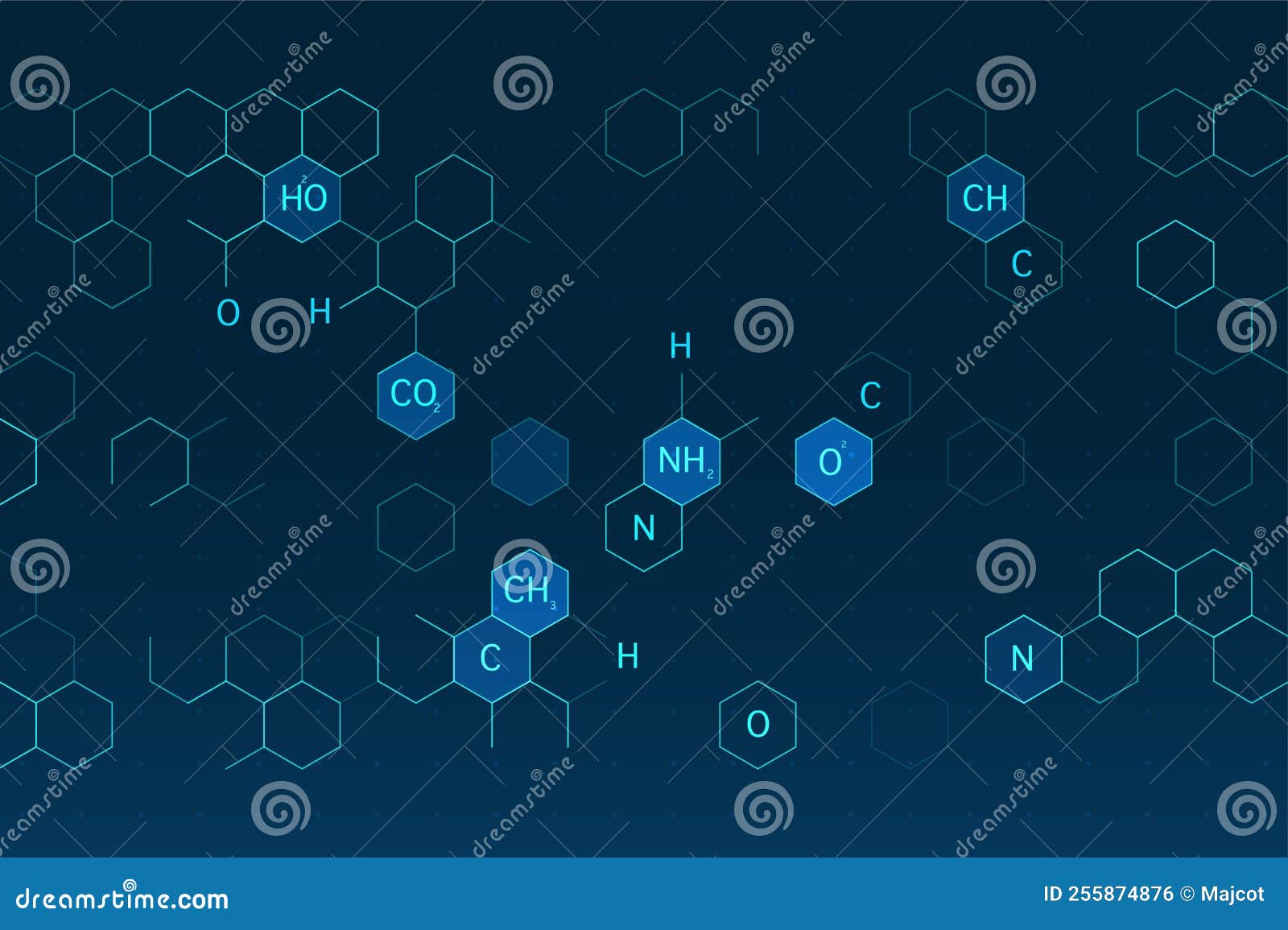 Formula Molecular Structure Stock Vector - Illustration of eumelanin ...
