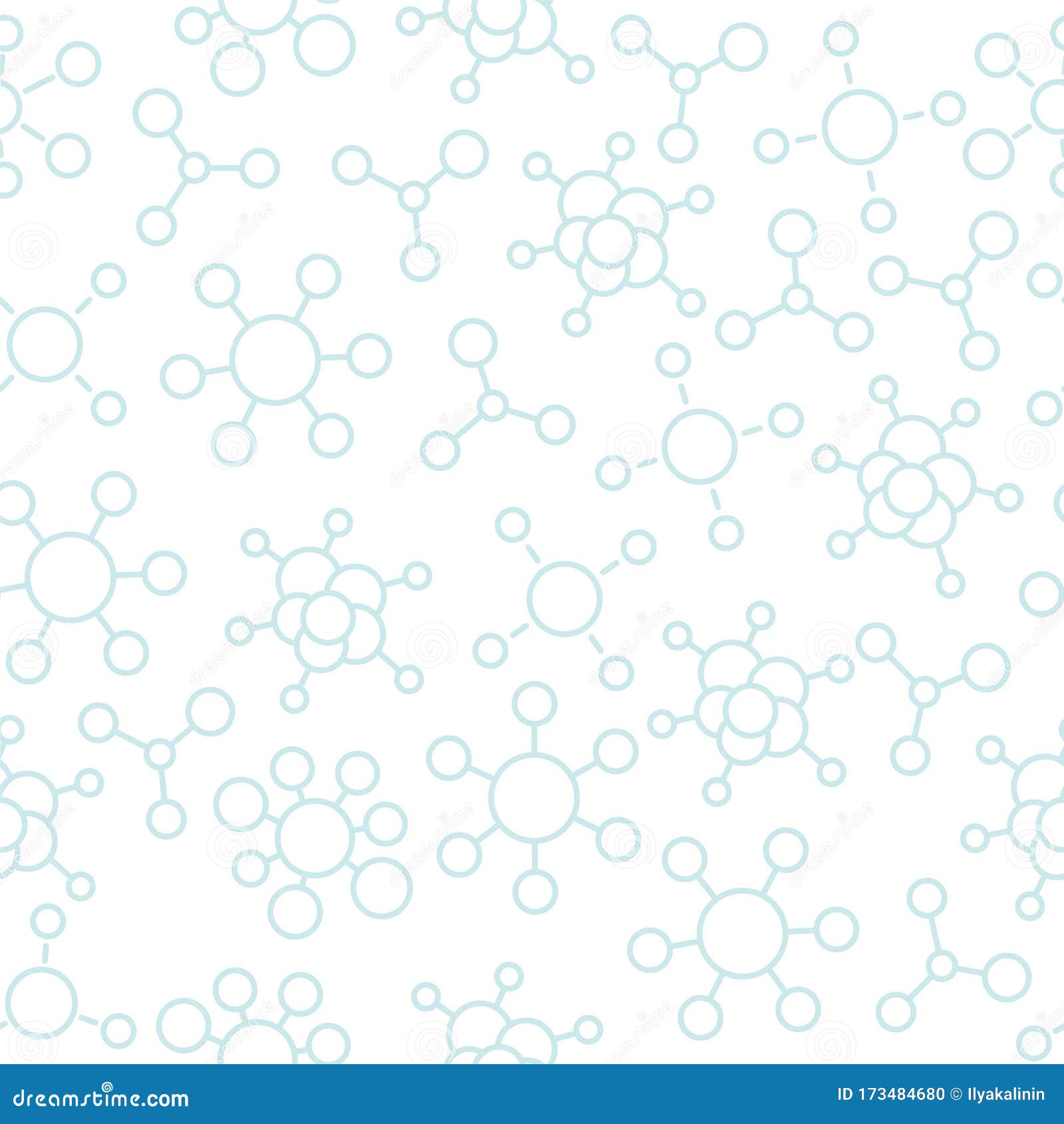 Formula Molecules Seamless Pattern Background. Chemical Science. Vector ...