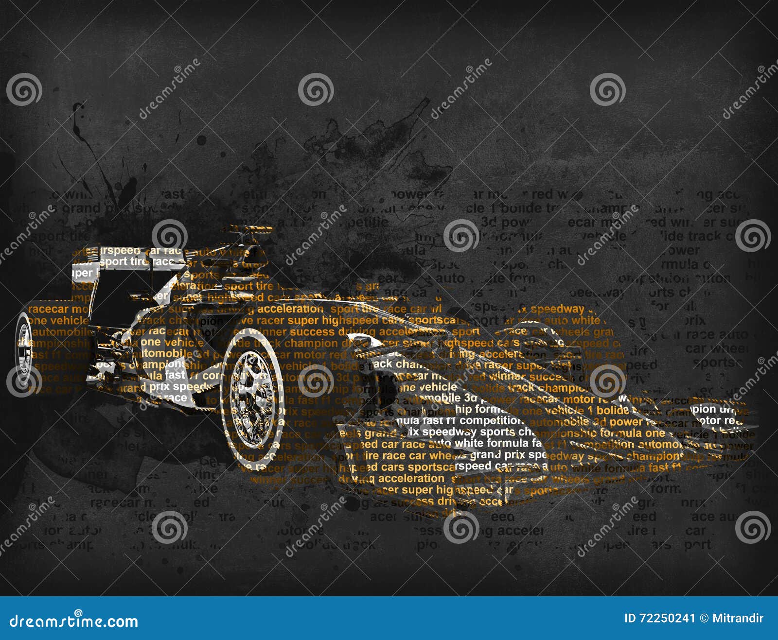 Formula One Car - Word Cloud Stock Illustration - Illustration of drive ...