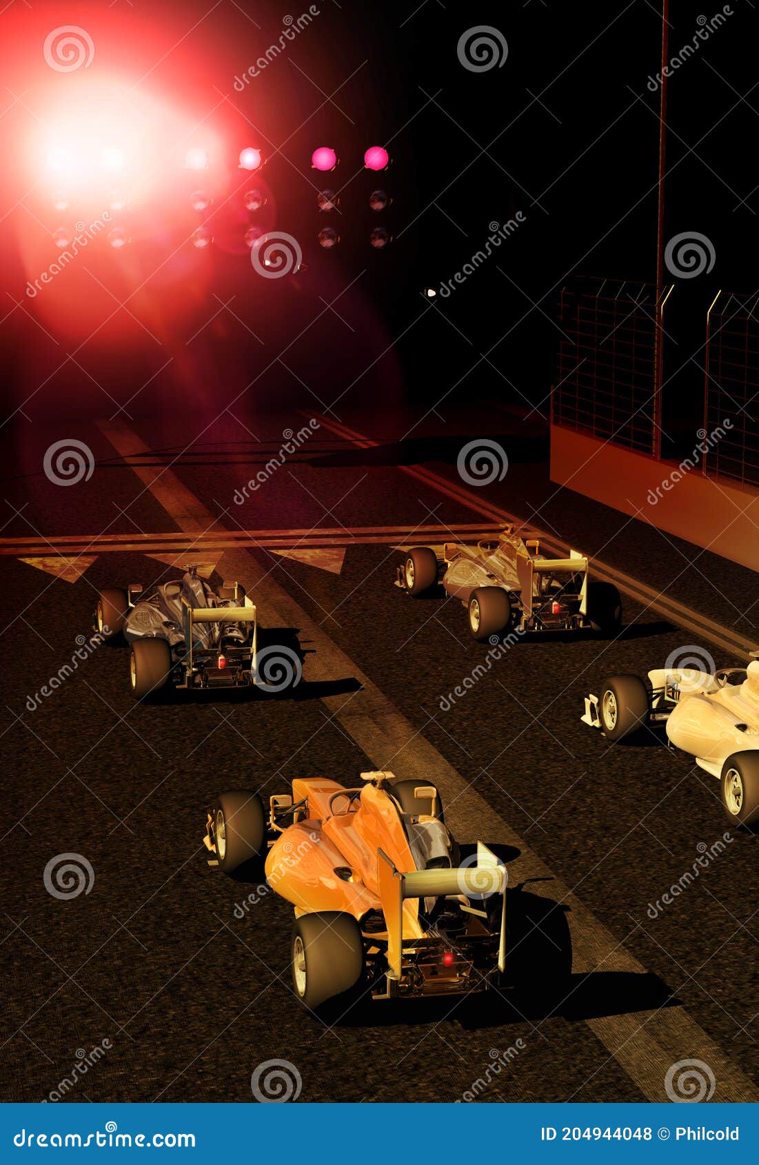 Formula One At Grid Start Stock Photography | CartoonDealer.com #204944048