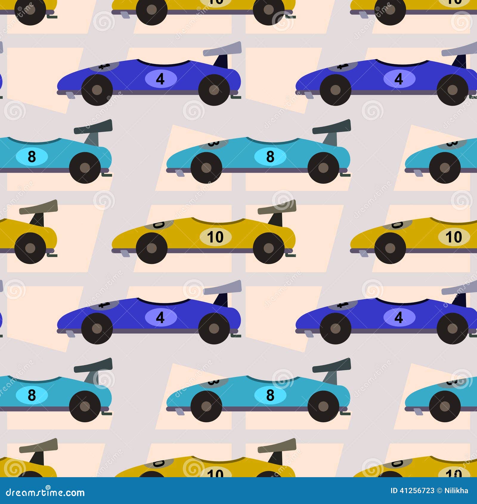 Formula One Cars Seamless Background Design Stock Illustration ...