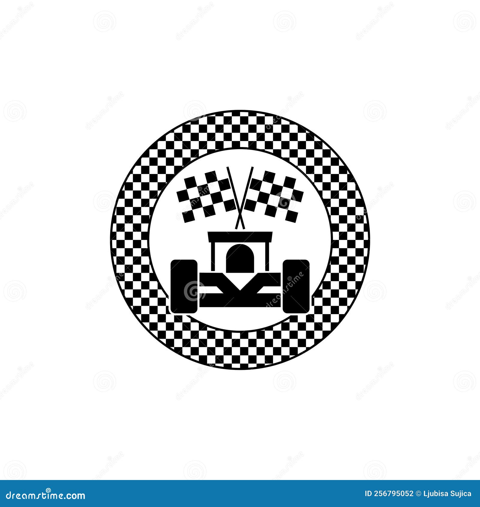 Formula One Icon Isolated on White Background Stock Vector ...