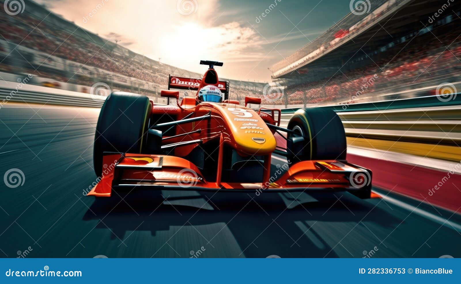 A Formula One Racing in Circuit. Generative AI AIG32 Stock Image ...