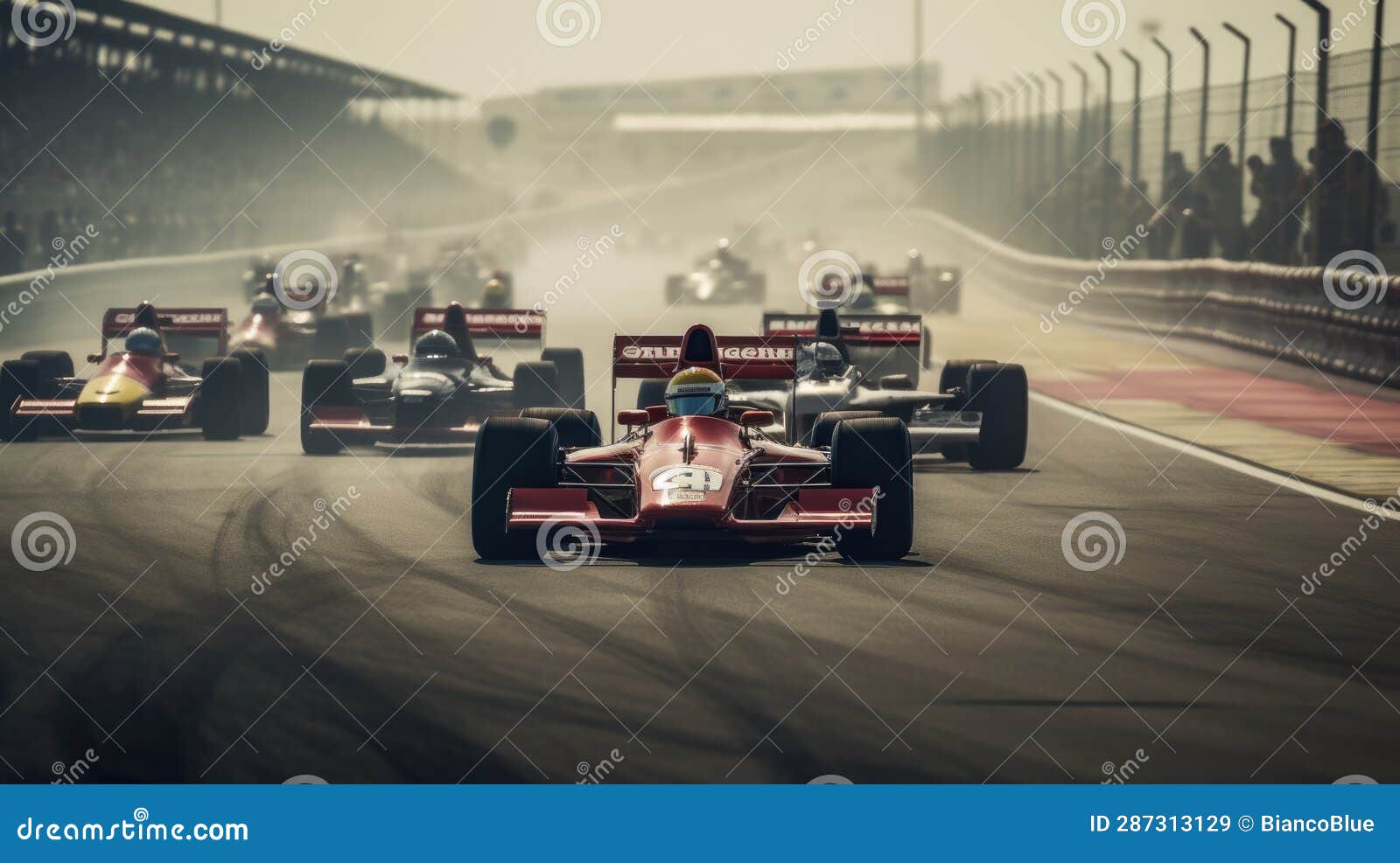 A Formula One Racing in Circuit. Generative AI AIG32 Stock Image ...