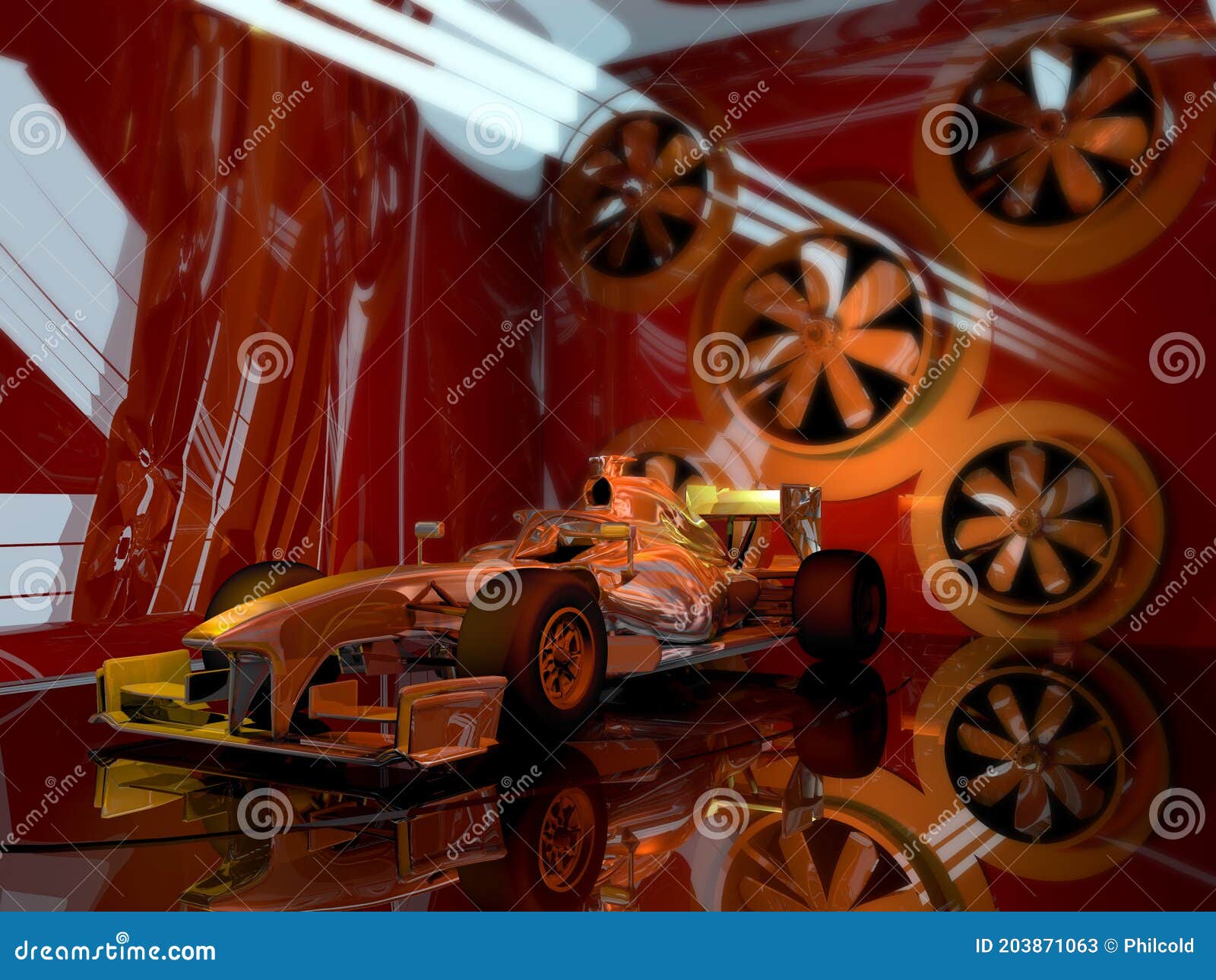 Formula one wind tunnel stock illustration. Illustration of engine ...