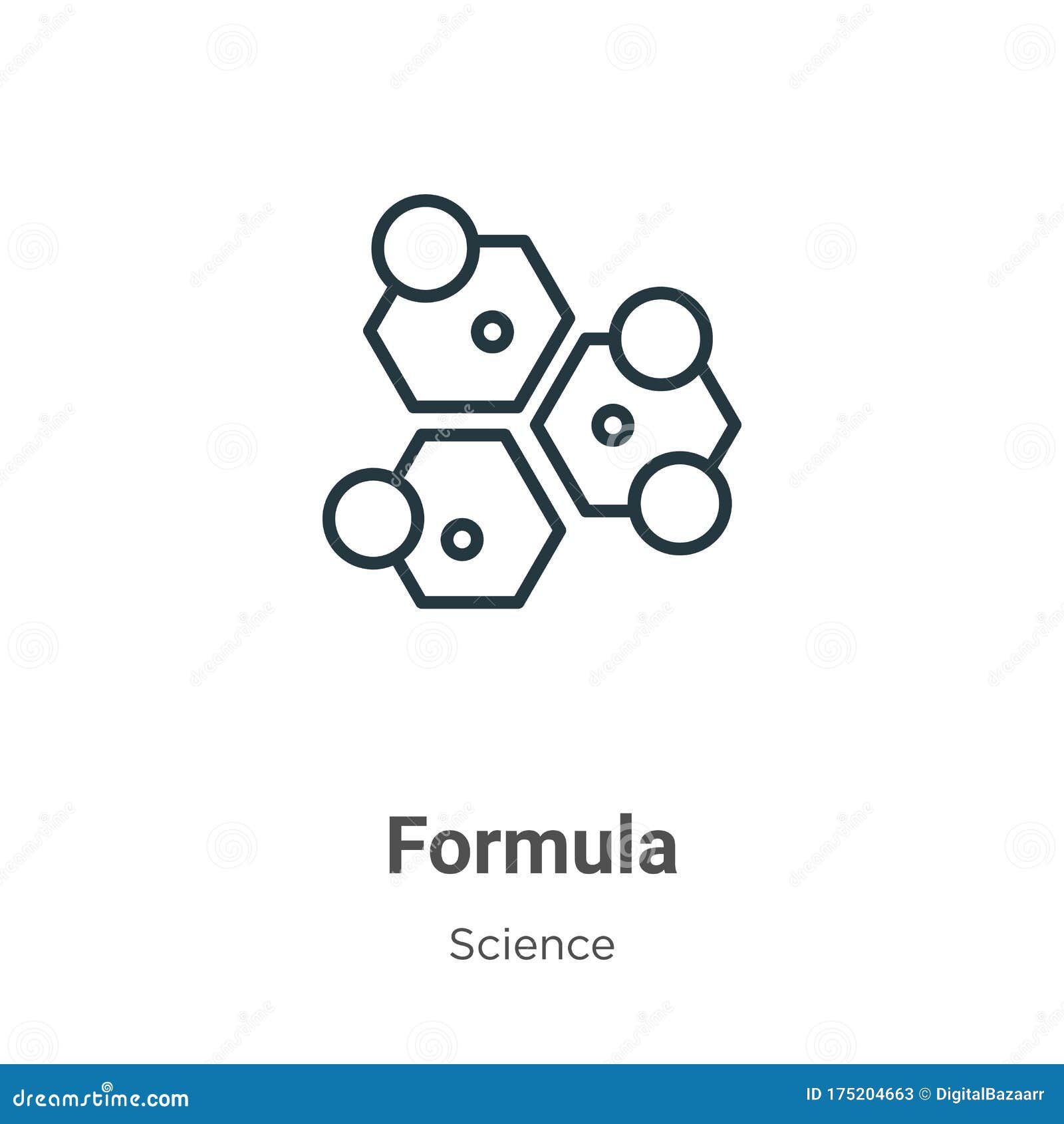Formula Outline Vector Icon. Thin Line Black Formula Icon, Flat Vector ...