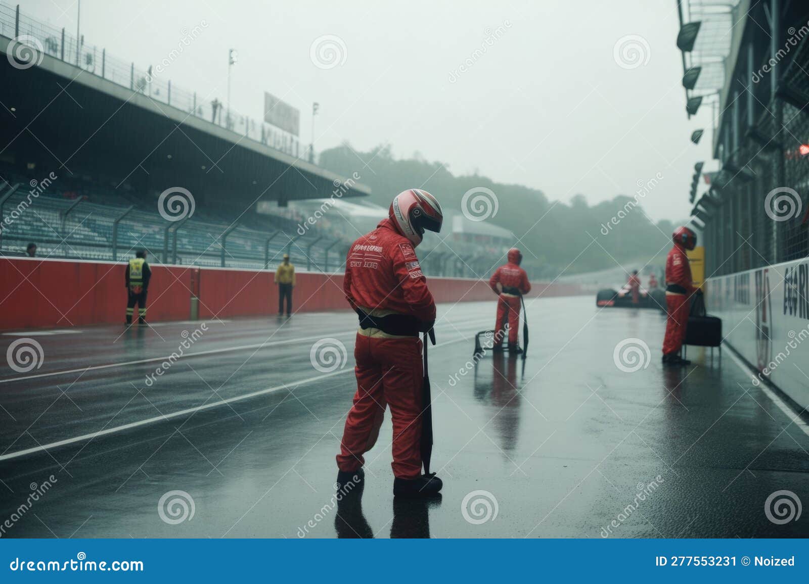 Formula 1 Pitstop Area. stock illustration. Illustration of action ...