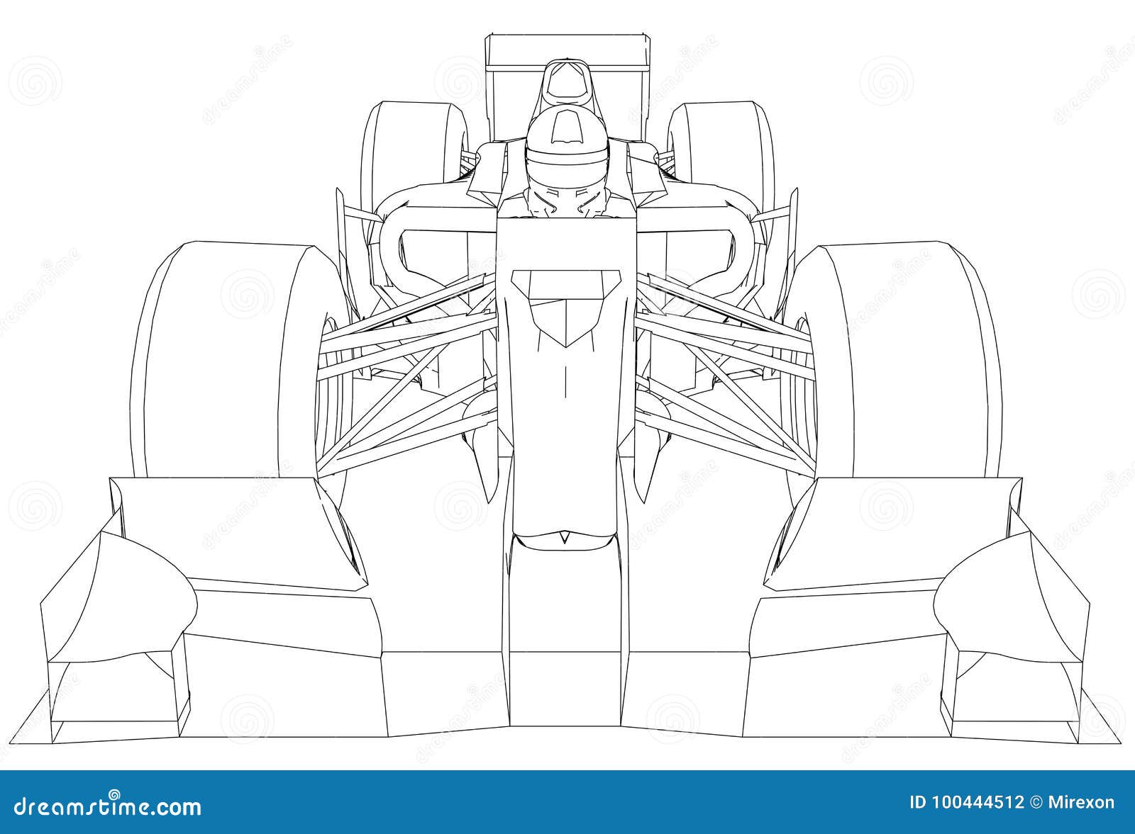 Formula Race Car. Abstract Drawing Stock Vector - Illustration of racer ...