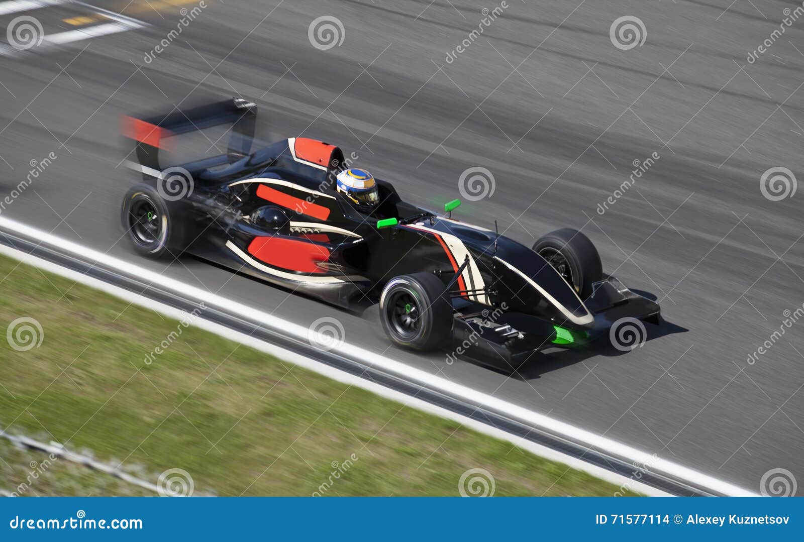 Formula 2 Race Car on a Speed Track with Motion Blur Stock Photo ...