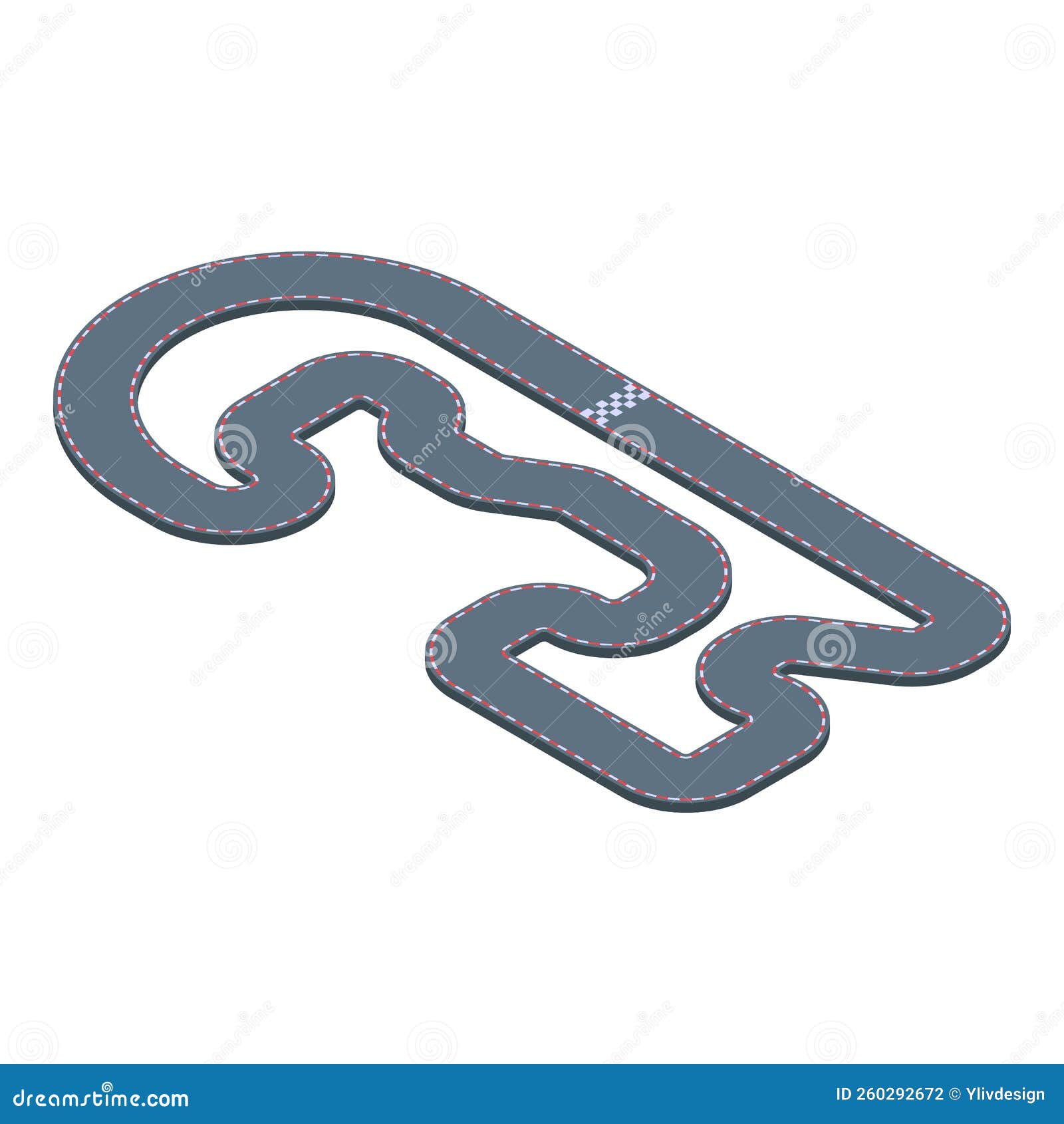 Formula Racetrack Icon Isometric Vector. Car Race Stock Vector ...