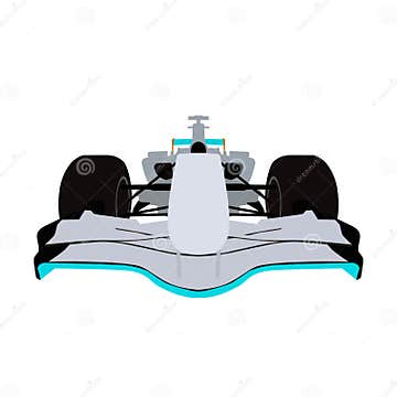 Formula Racing Car, Front View Stock Vector - Illustration of modern ...