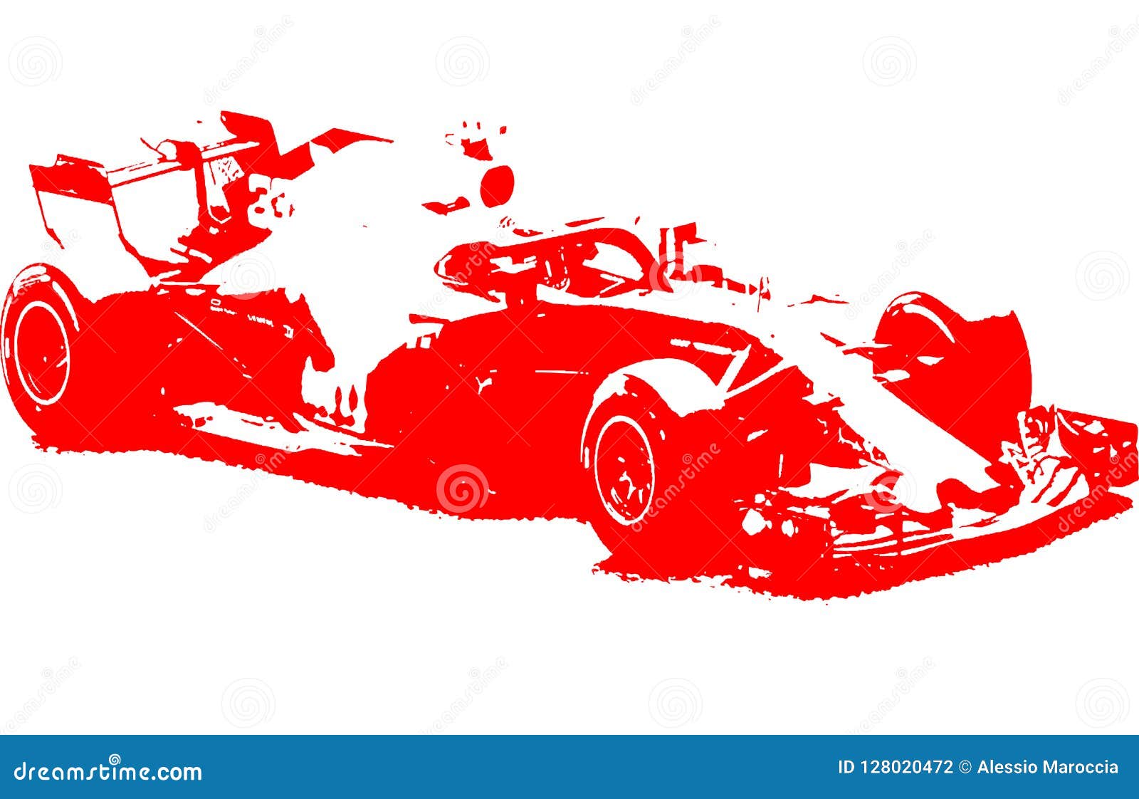 Formula 1 Racing Car Illustration Editorial Photography - Illustration ...