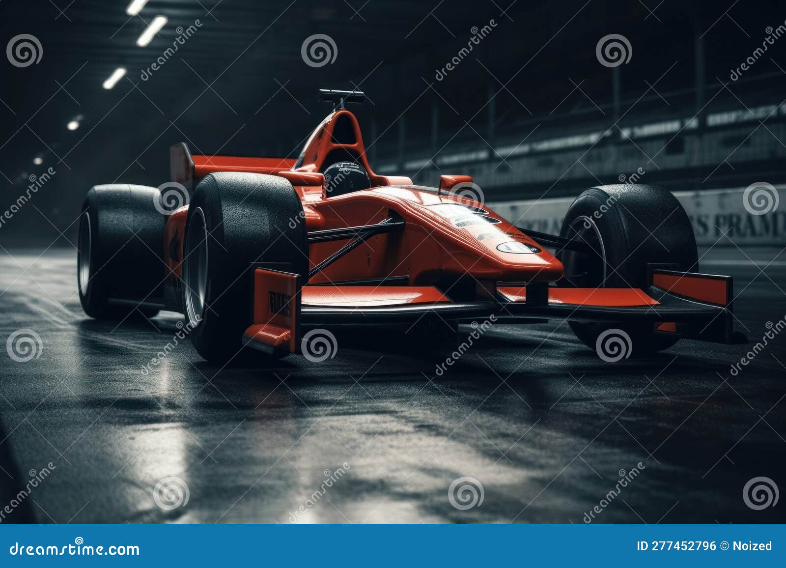 Formula 1 Racing Car on Race Track. Stock Illustration - Illustration ...