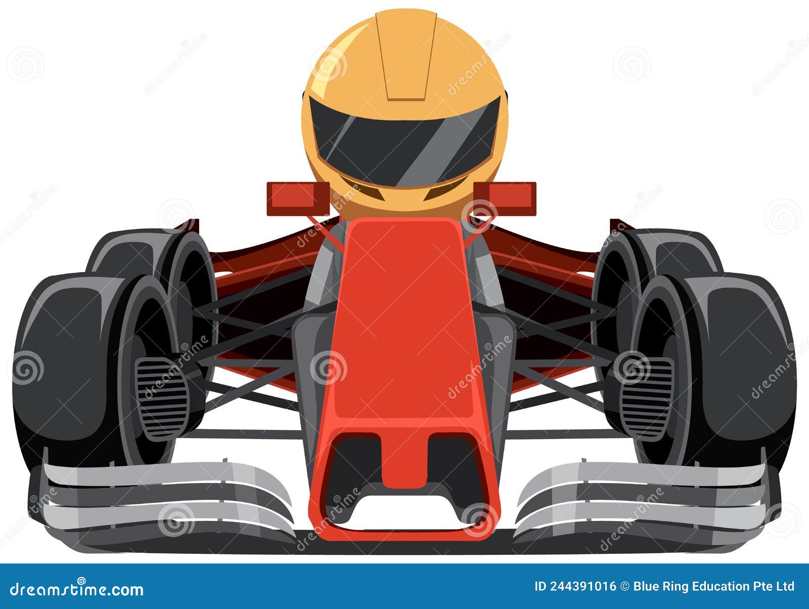 A Formula Racing Car with a Racer Stock Vector - Illustration of ...