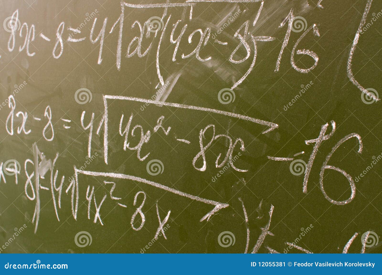 The Formula on a School Board. Stock Image - Image of formation ...