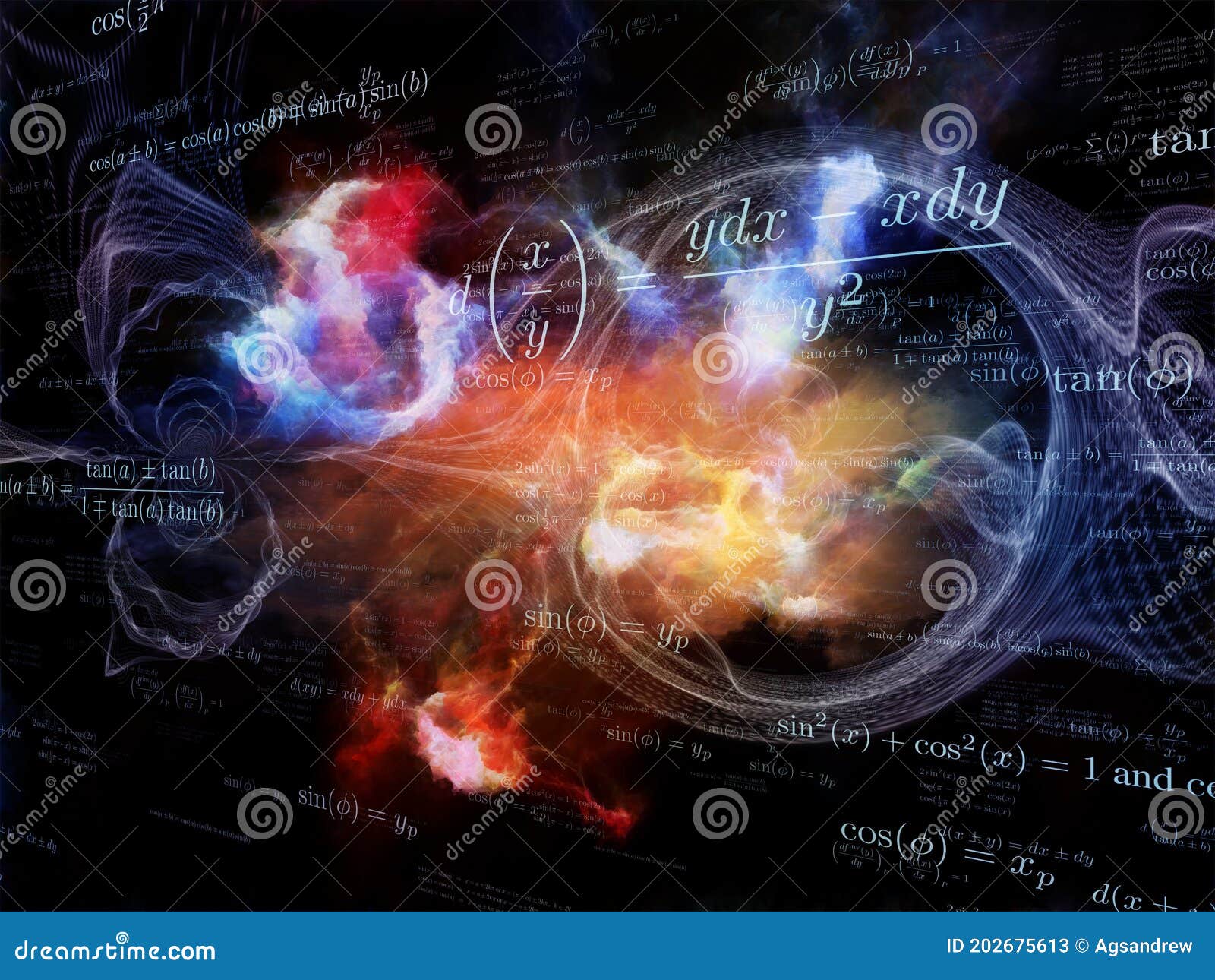 Formula Space stock illustration. Illustration of integer - 202675613