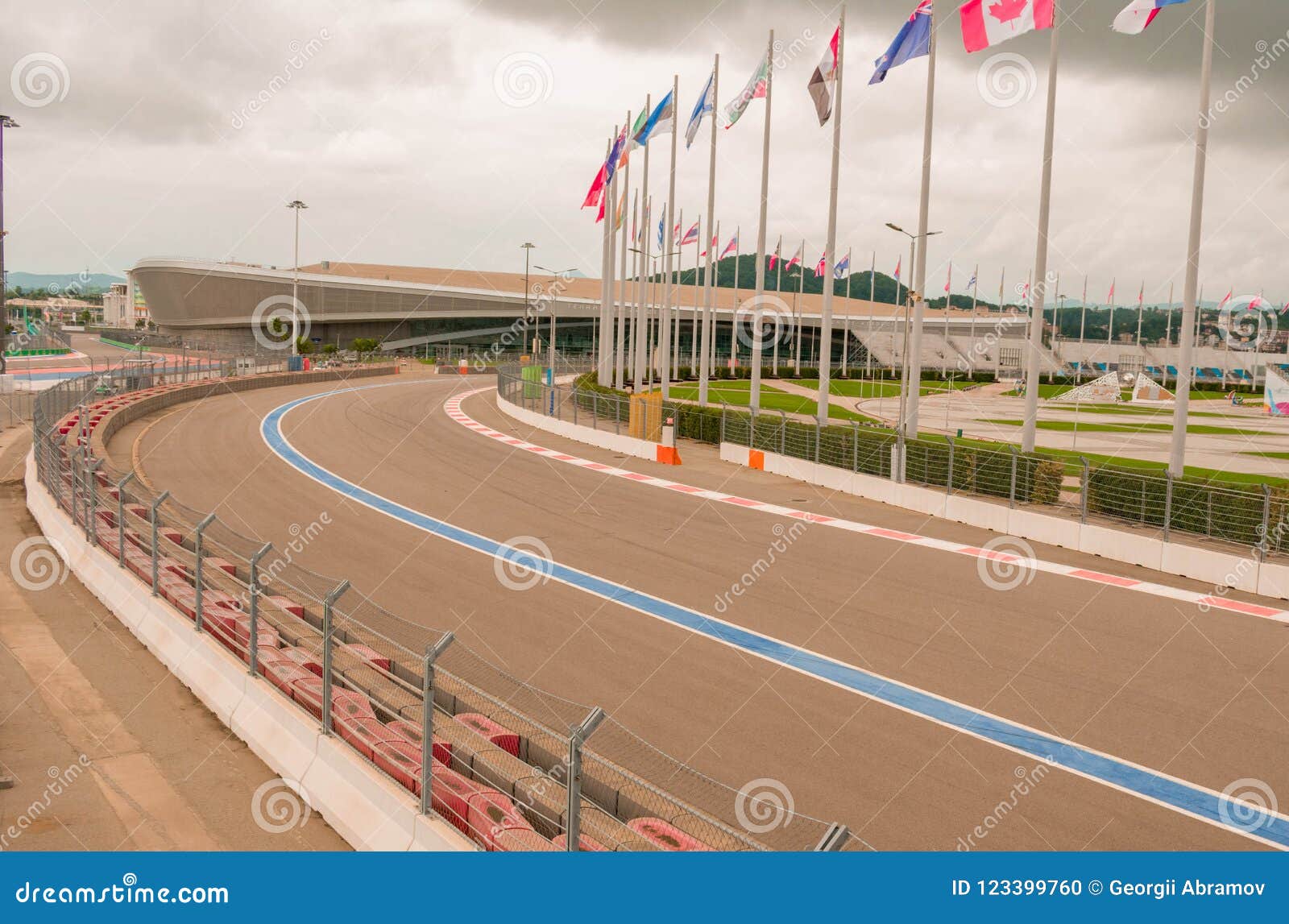 Formula 1 track Sochi editorial image. Image of turn - 123399760