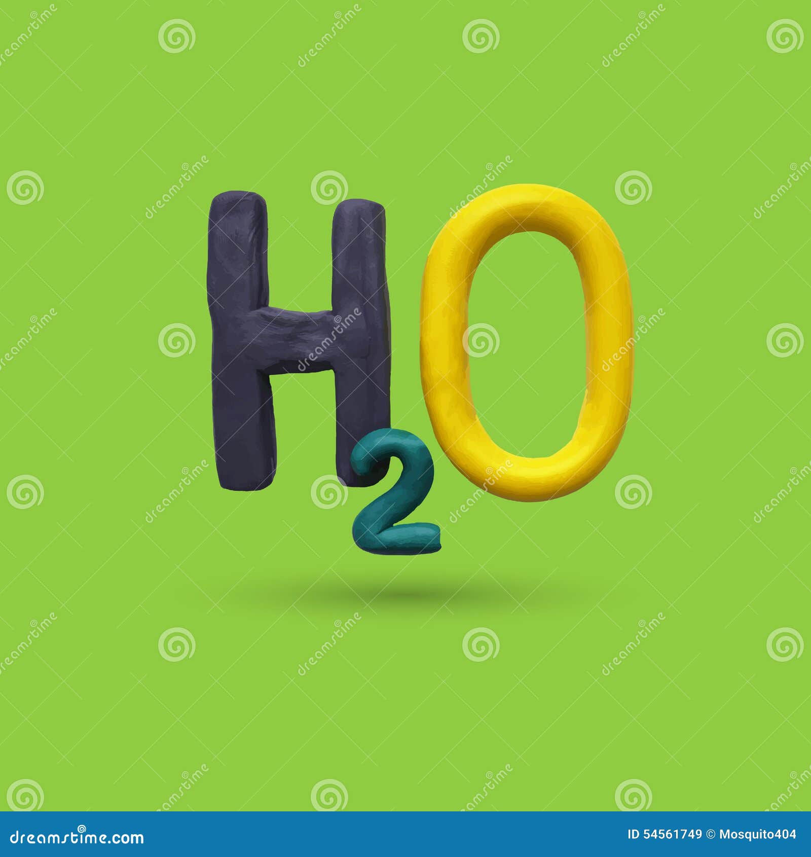 Formula of water H2O stock vector. Illustration of molecule - 54561749