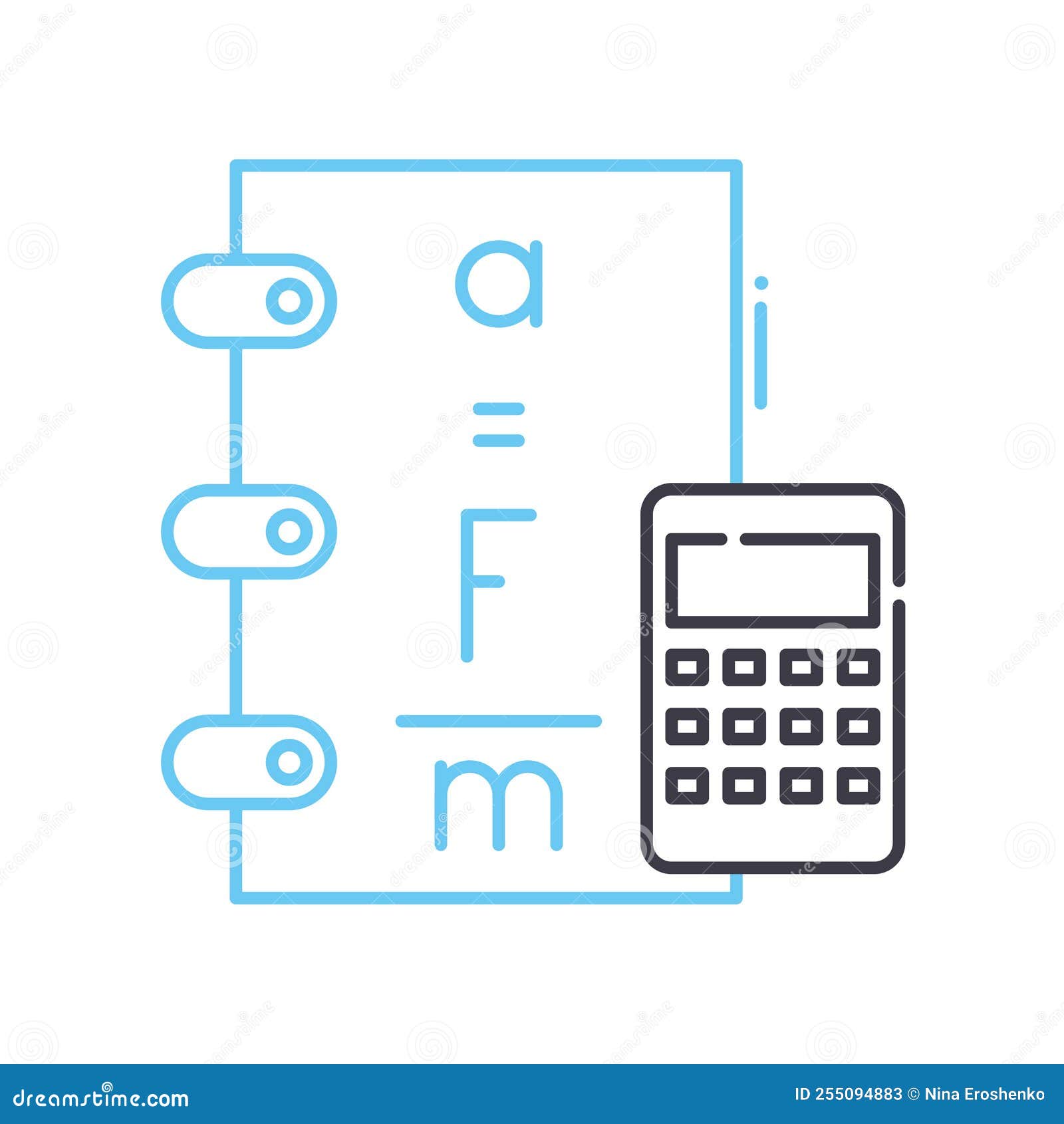 Formular Line Icon, Outline Symbol, Vector Illustration, Concept Sign ...
