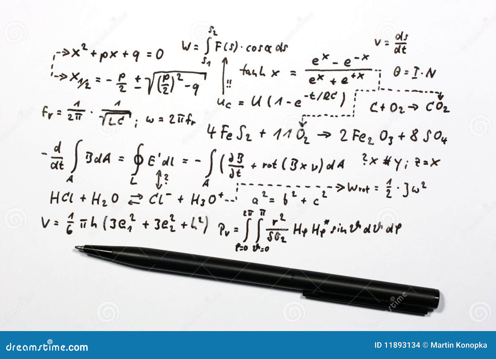Formulas stock photo. Image of formula, study, complicated - 11893134