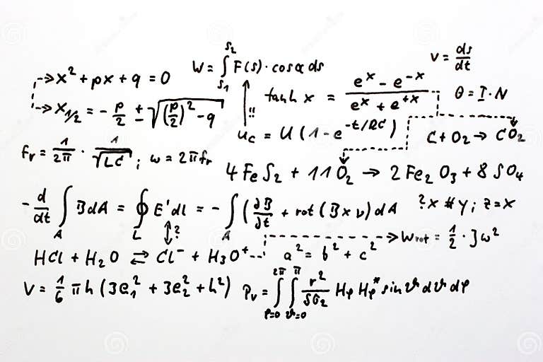 Formulas stock photo. Image of equation, functions, school - 11893160