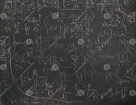 Formulas on the Board. Learning Process Stock Photo - Image of ...