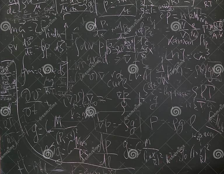 Formulas on the Board. Learning Process Stock Photo - Image of ...