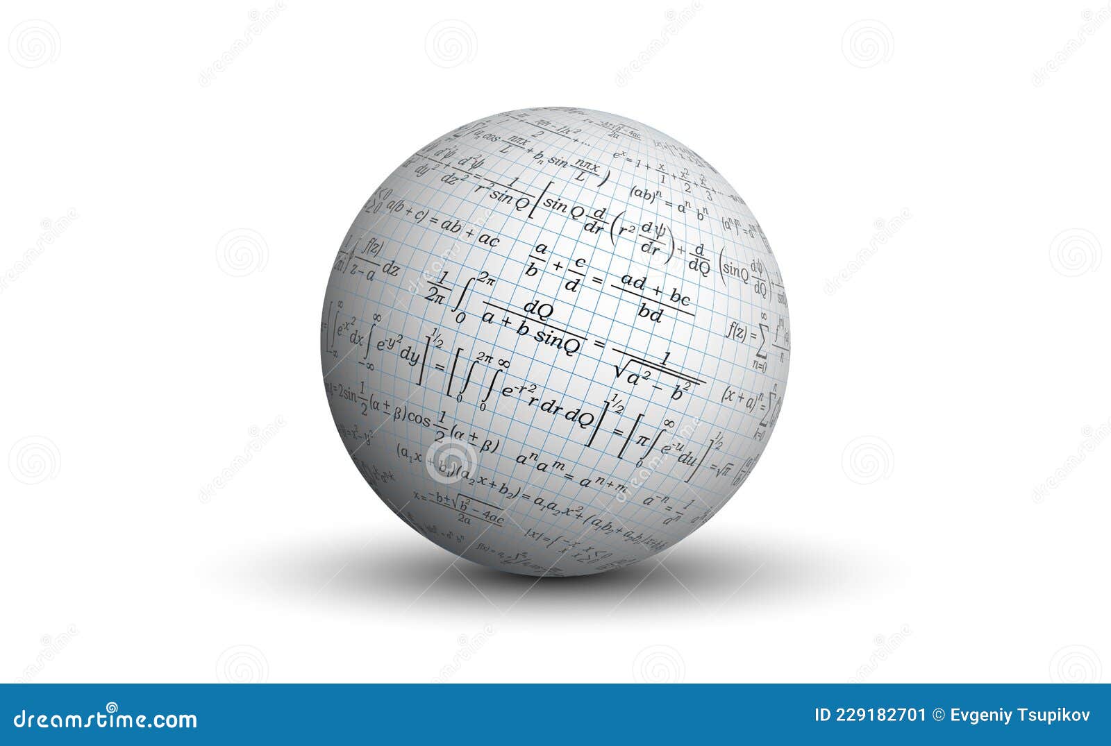 Formulas for Mathematics on an Isolated Ball Stock Vector ...