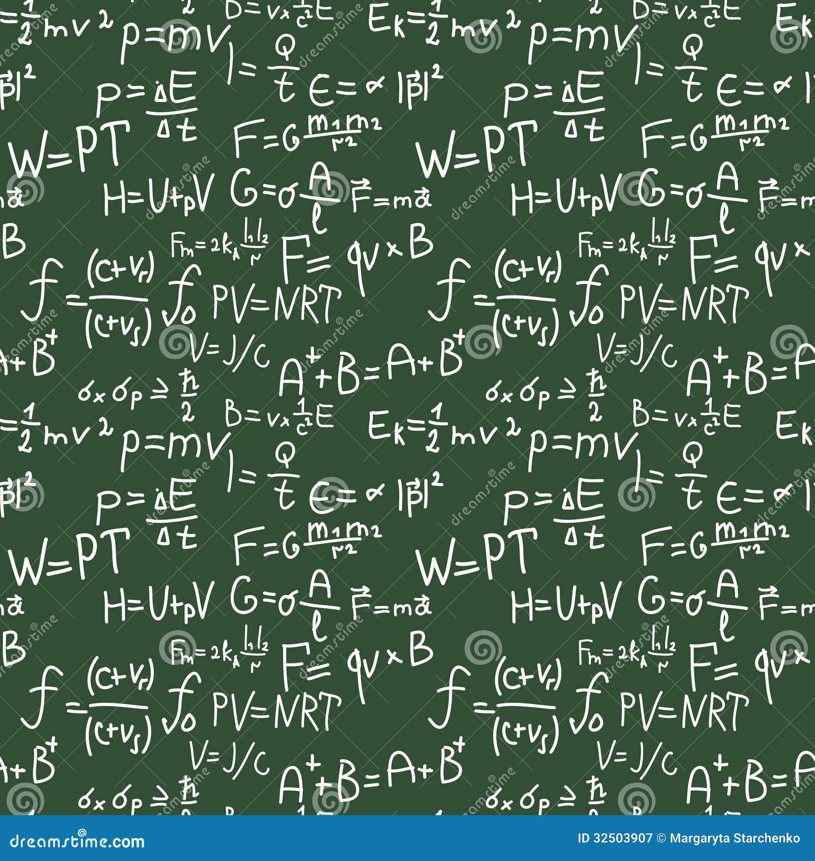 Formulas pattern stock vector. Illustration of green - 32503907