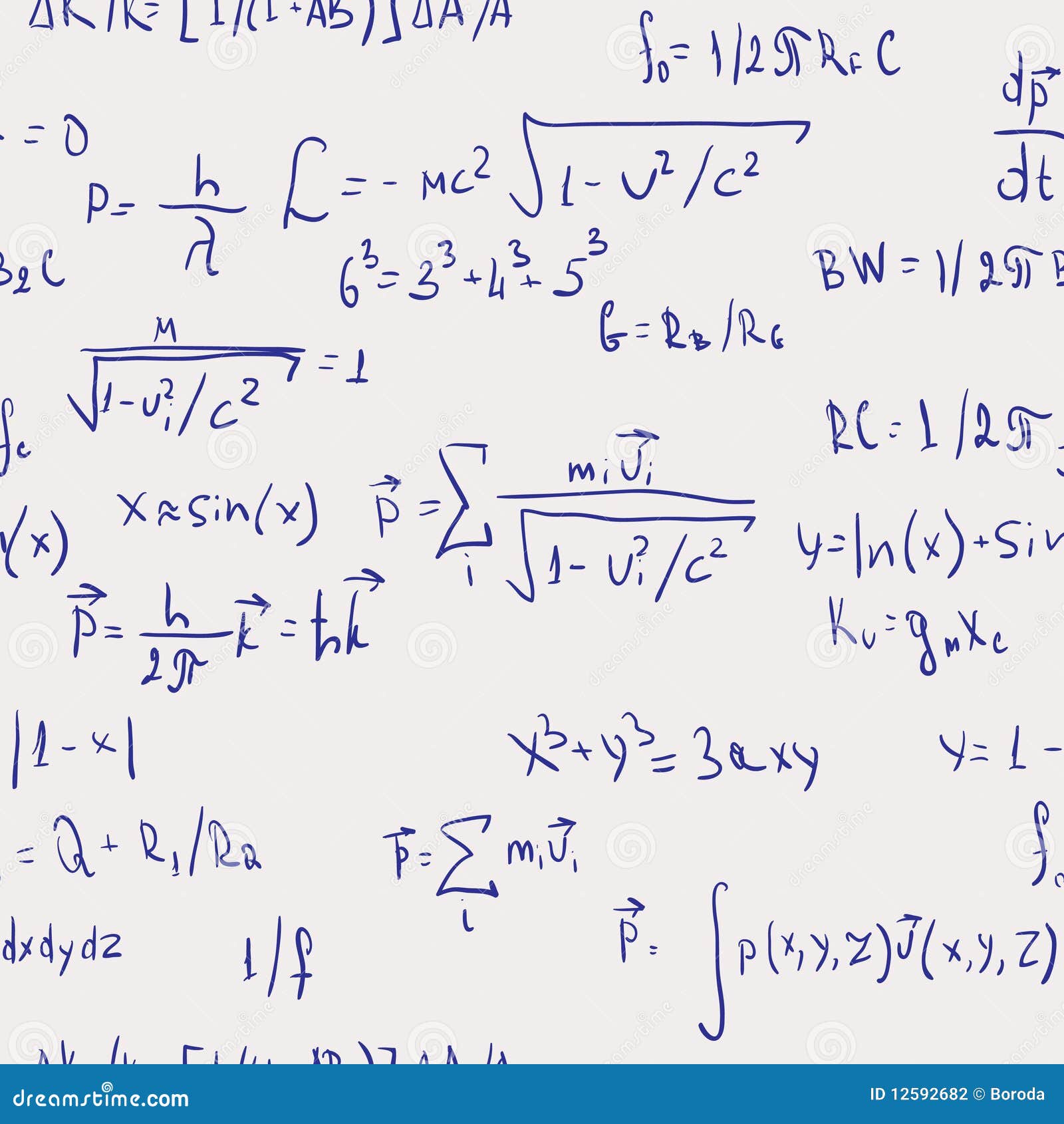 Formulas - Seamless Abstract Background Stock Vector - Illustration of ...