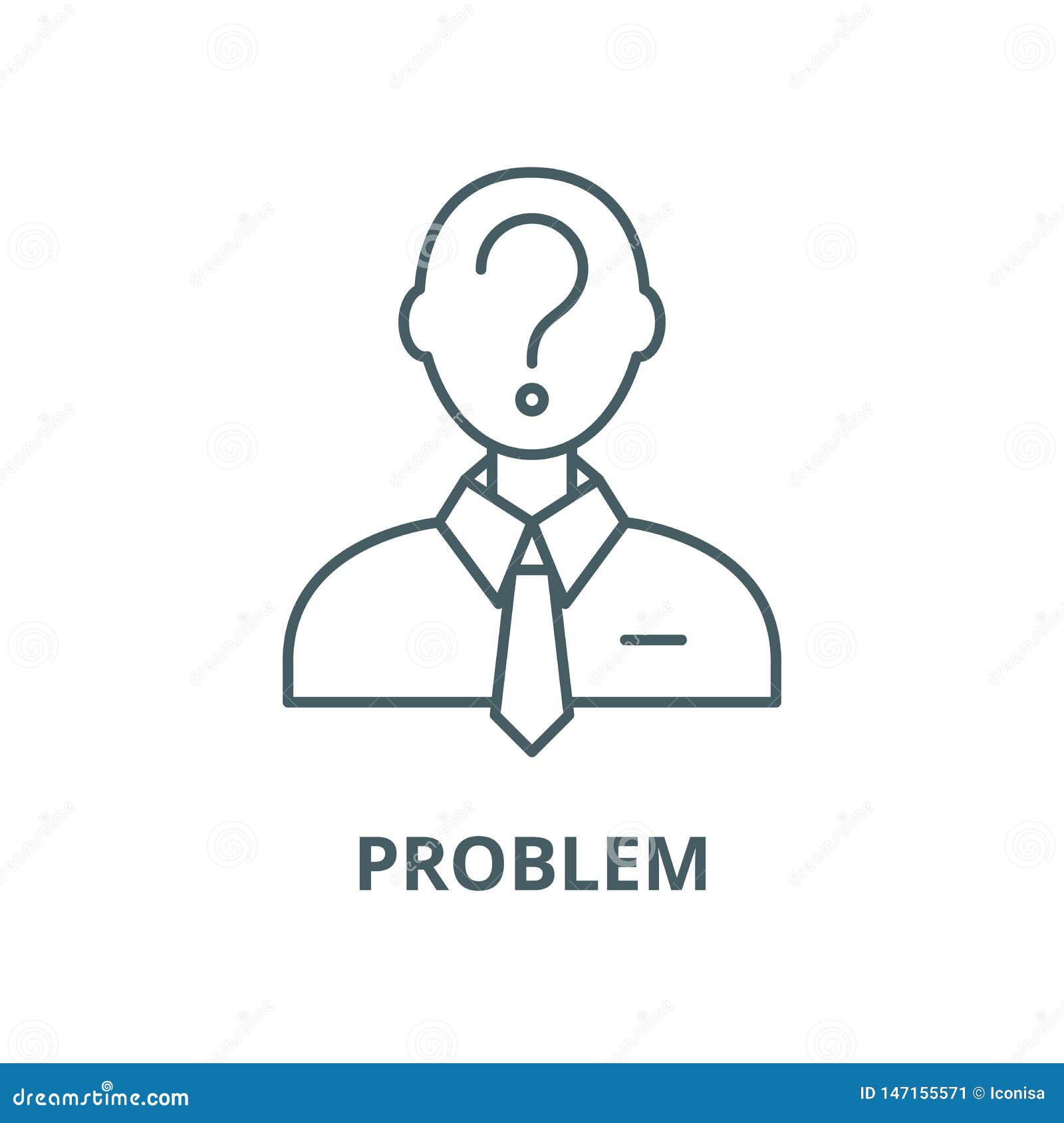 Formulation of the Problem Vector Line Icon, Linear Concept, Outline ...