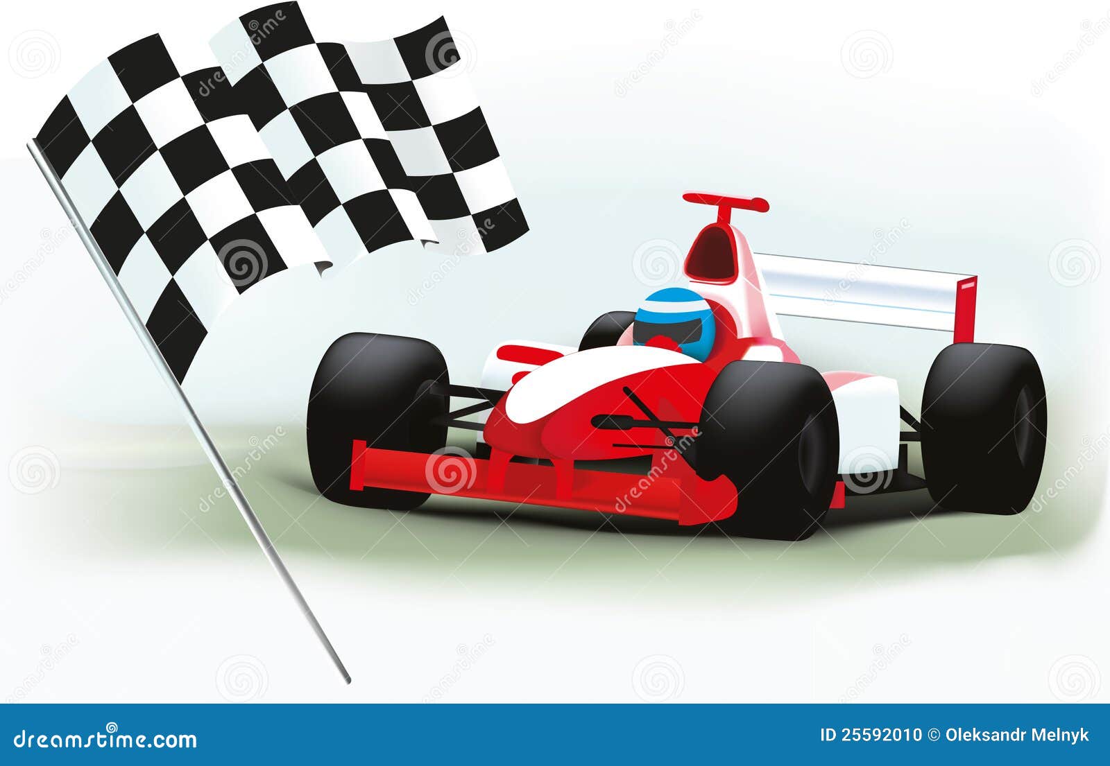 Formule 1 en geruite vlag vector illustratie. Illustration of metaal ...