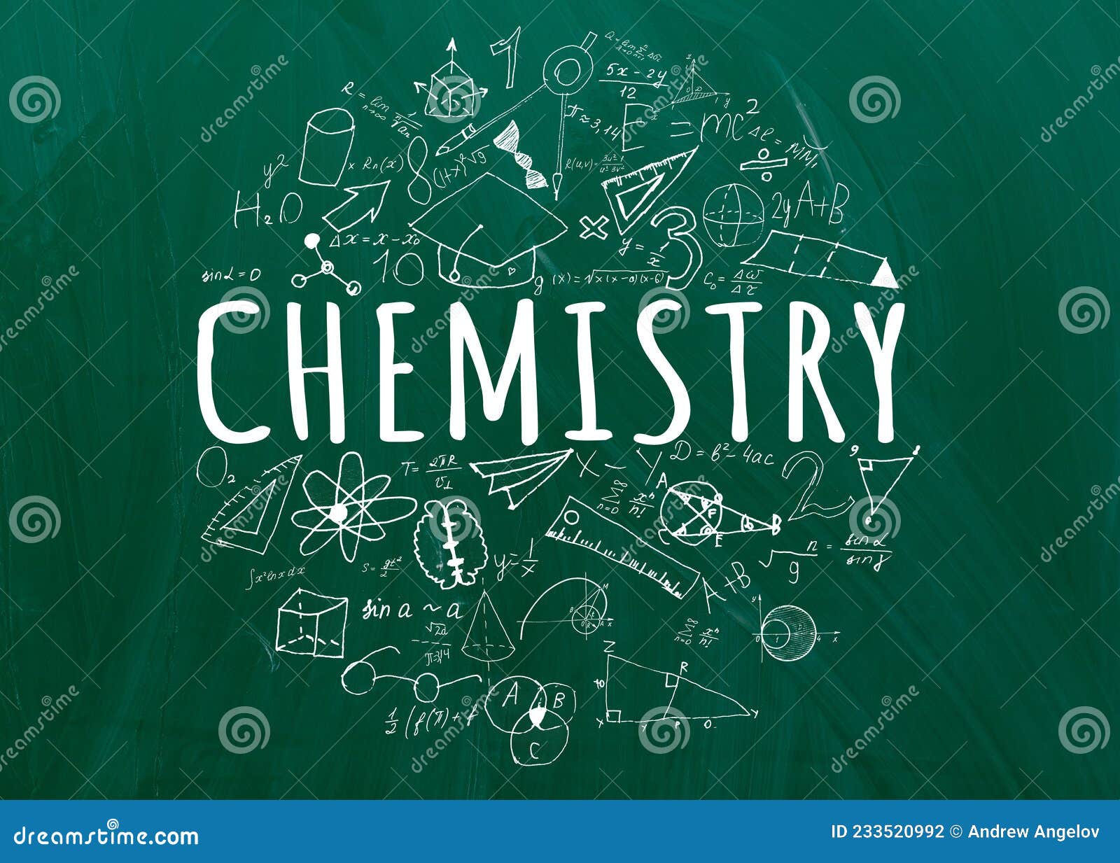 Formule Chimiche Scritte in Background Su Lavagna Fotografia Stock ...