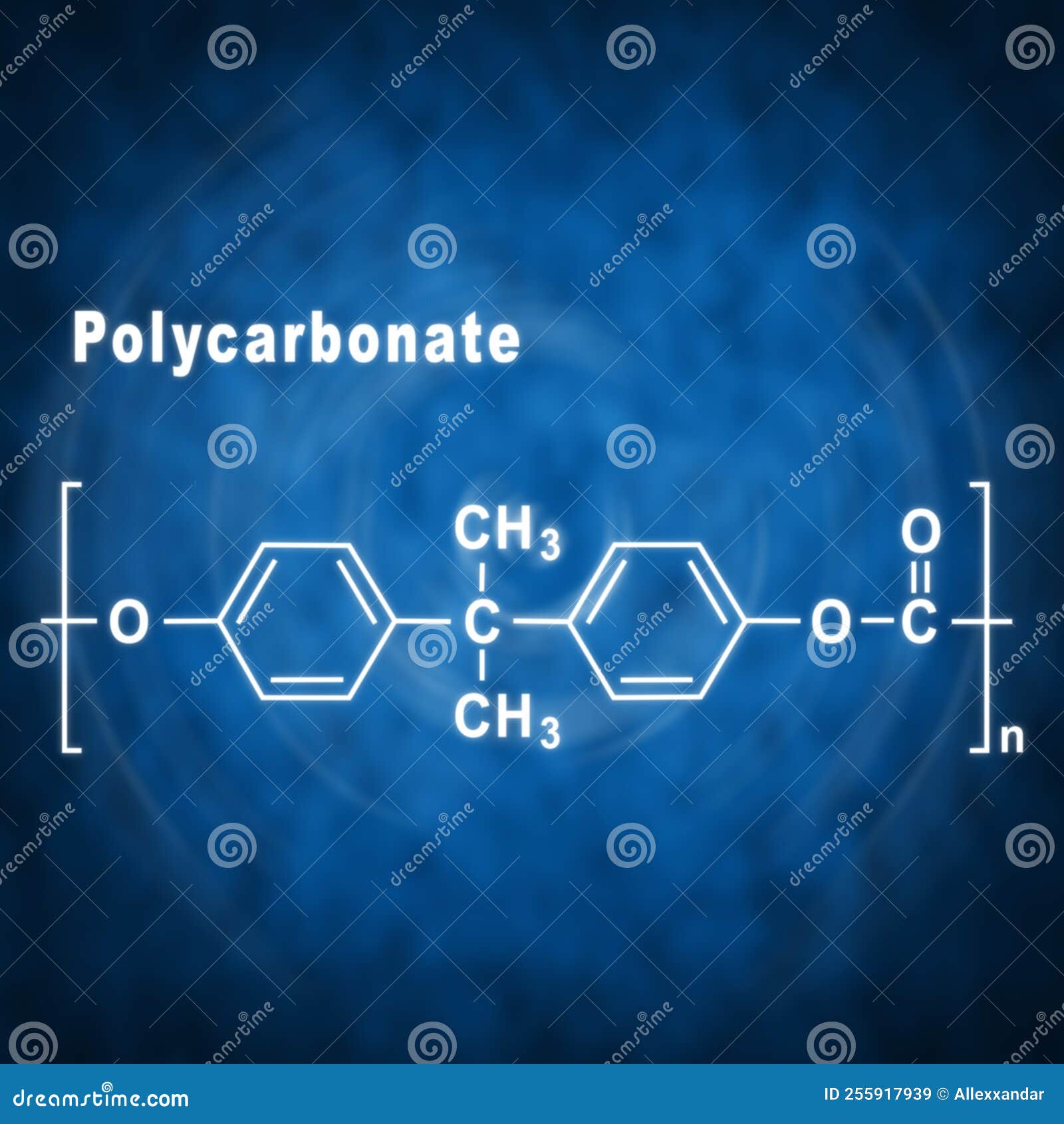Formule Chimique De Structure En Polycarbonate Pc Lexan Illustration ...