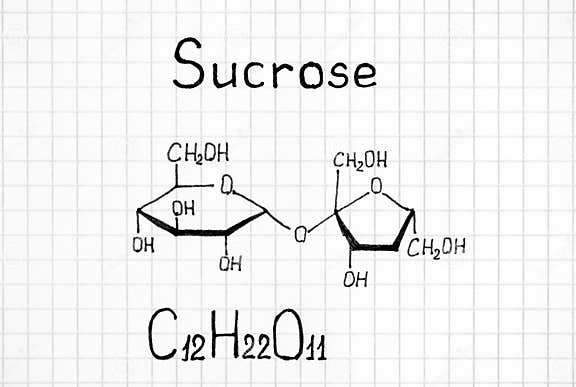 Formule Chimique De Sucrose Photo stock - Image du blanc, texte: 135924088