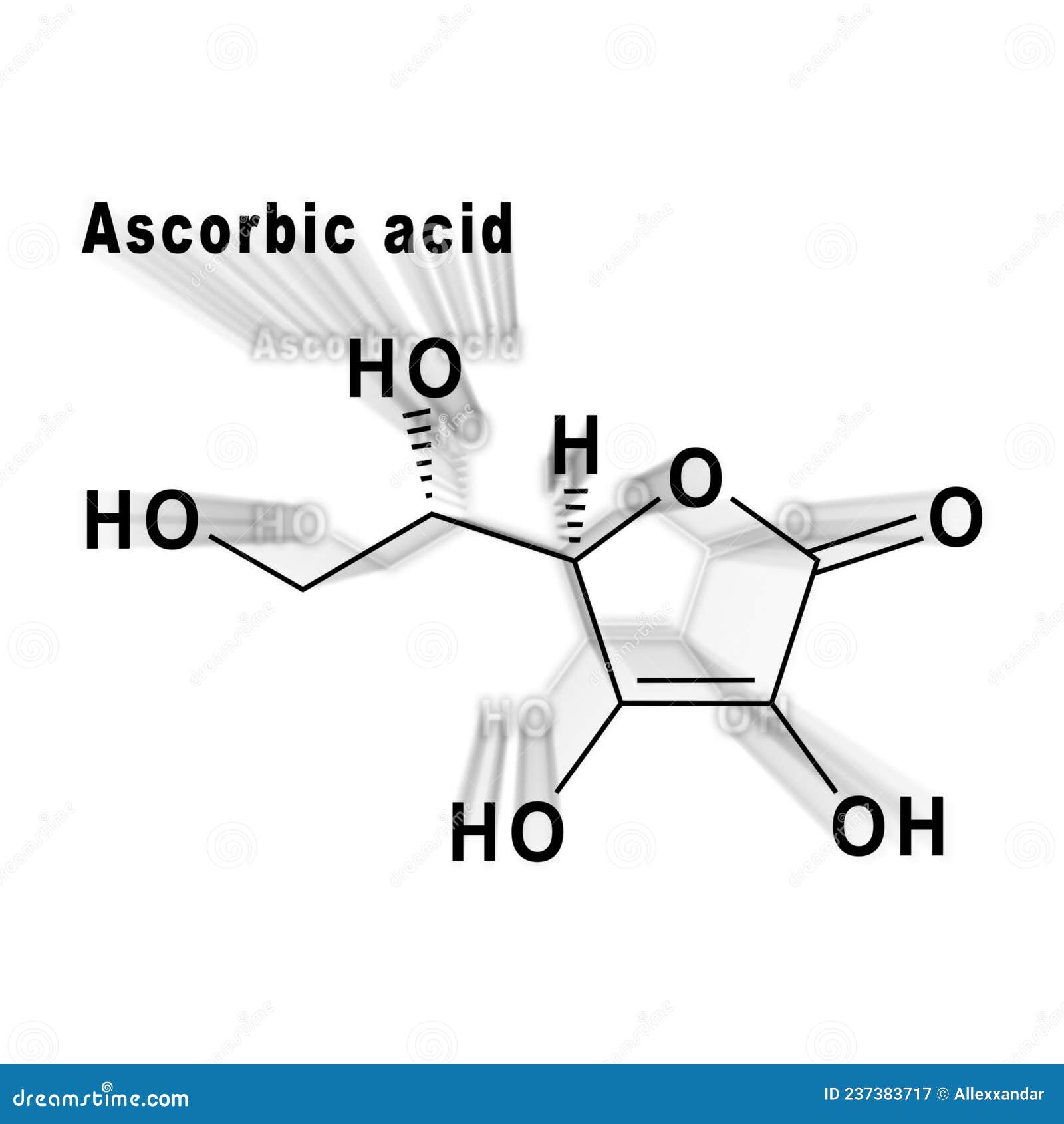 Formule Chimique Structurelle Acide Ascorbique Illustration Stock - Illustration du lifestyle ...