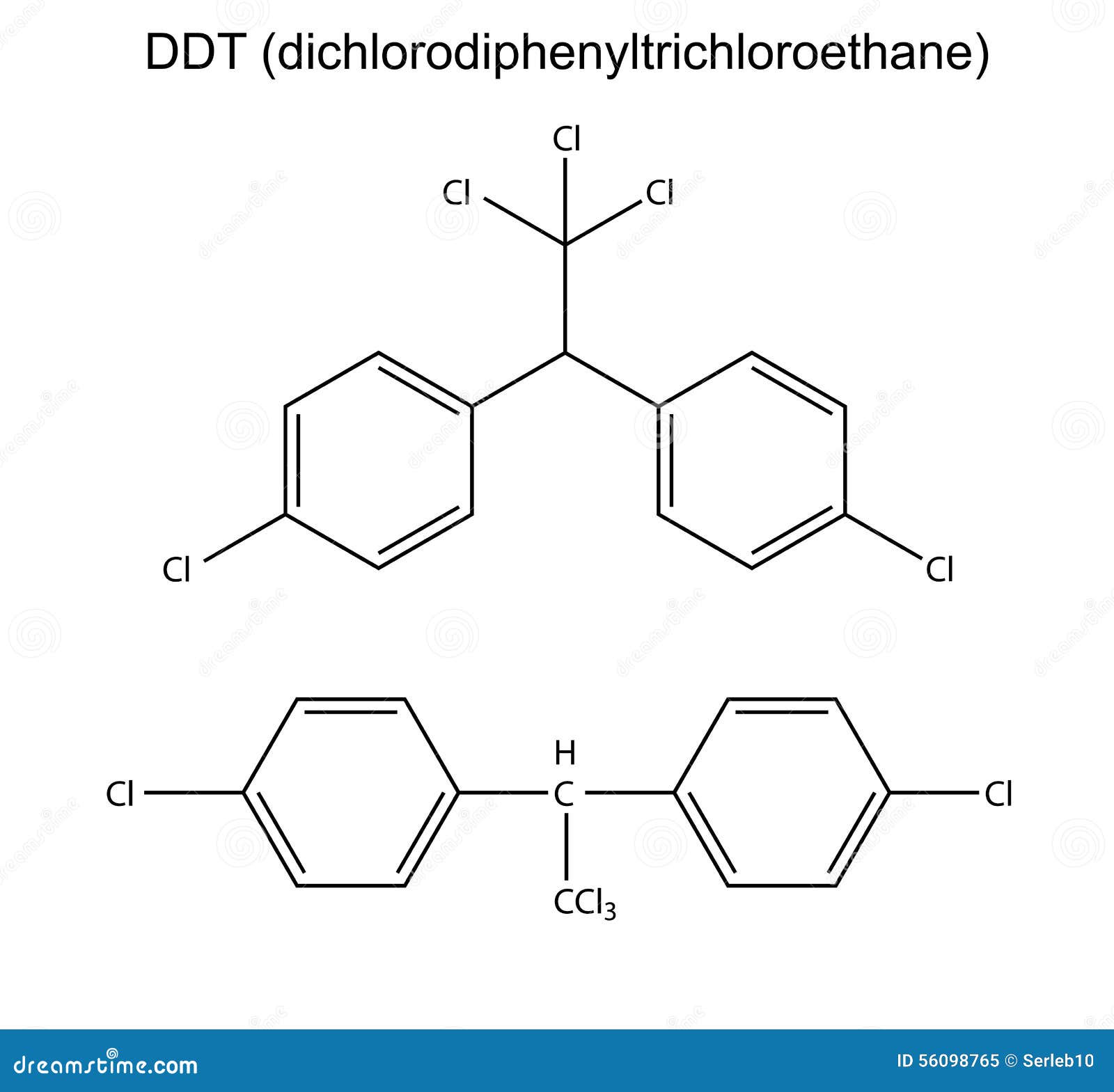 Formule Chimique Structurelle De DDT De Pesticide Illustration Stock ...