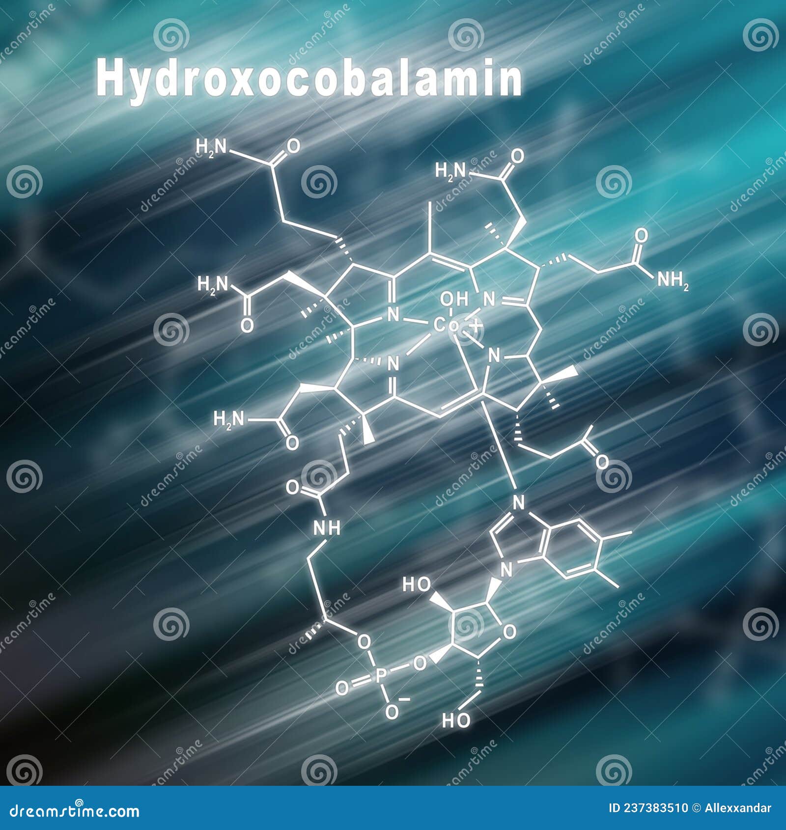 Formule Chimique Structurelle De La Vitamine B12 Hydroxocobalamine ...