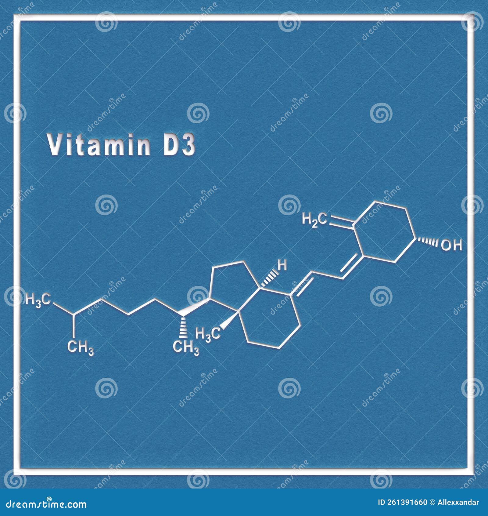 Formule Chimique Structurelle Vitamine D3 Photo stock - Image du ...