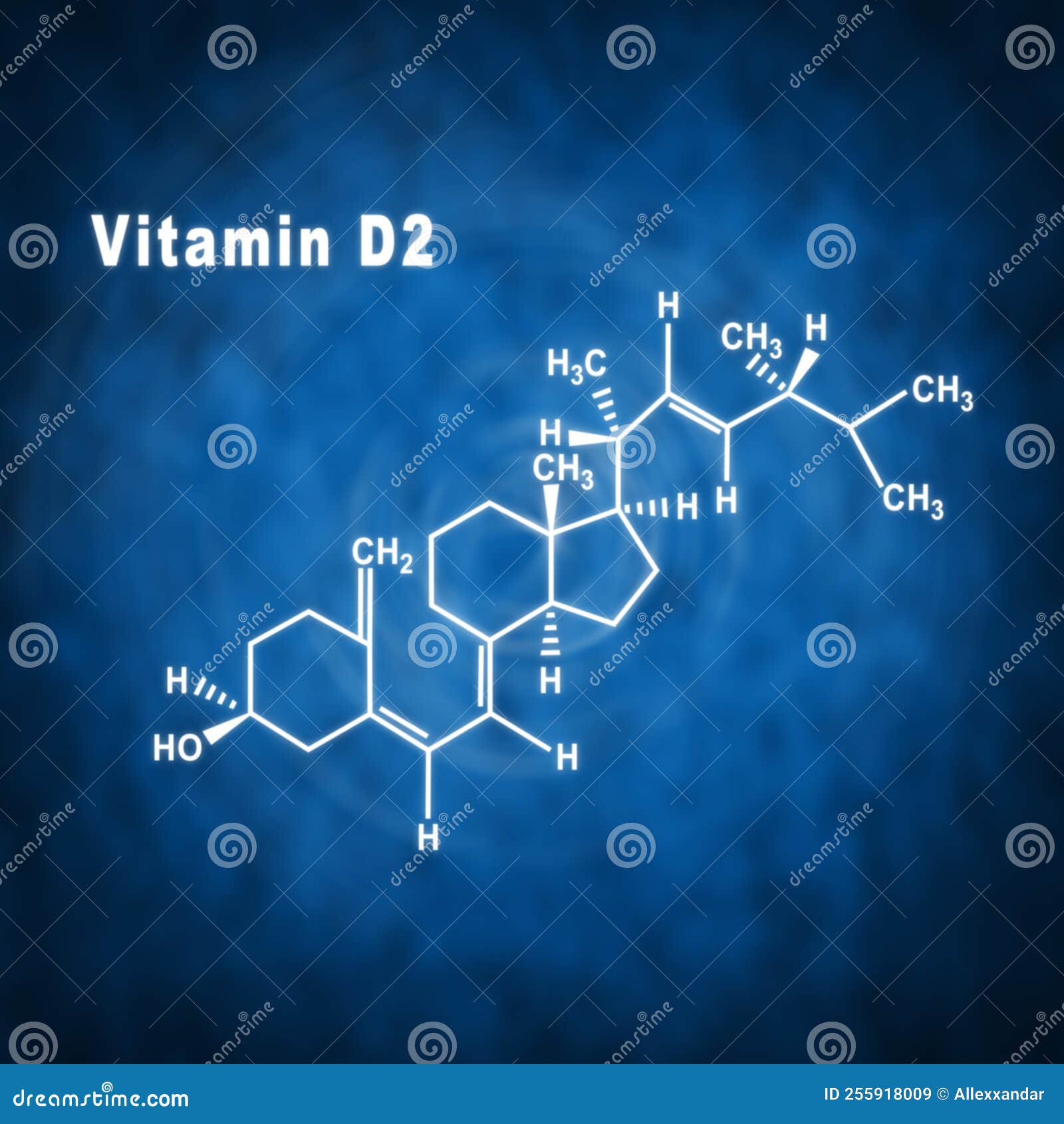 Formule Chimique Structurelle Vitamine D2 Illustration Stock ...
